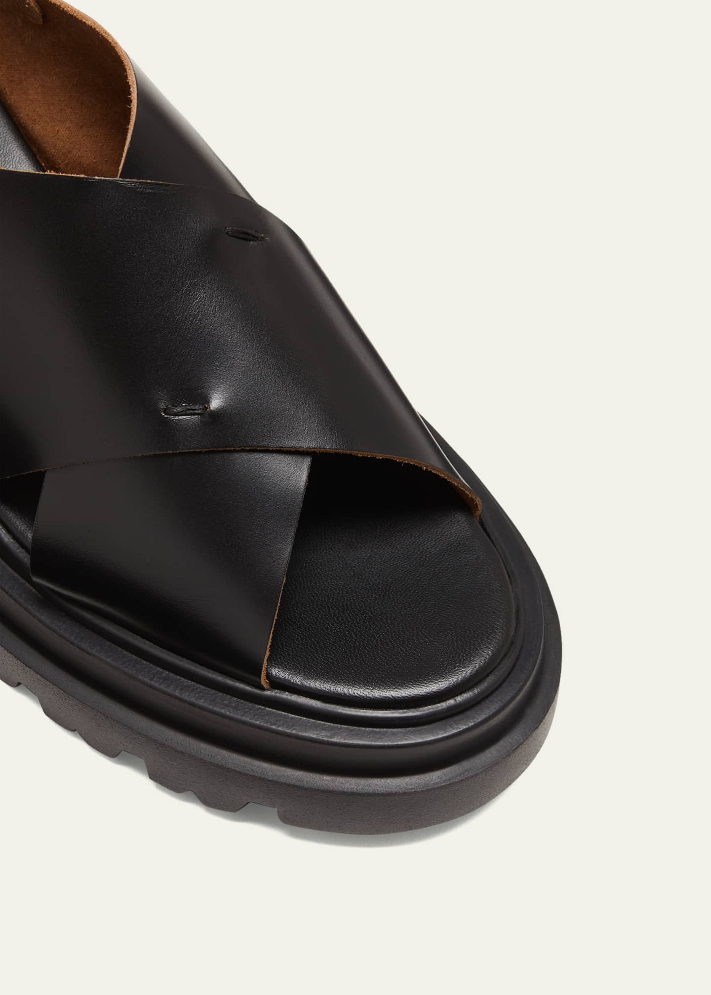 Plan C Calfskin Crisscross Slingback Sandals - Bergdorf Goodman