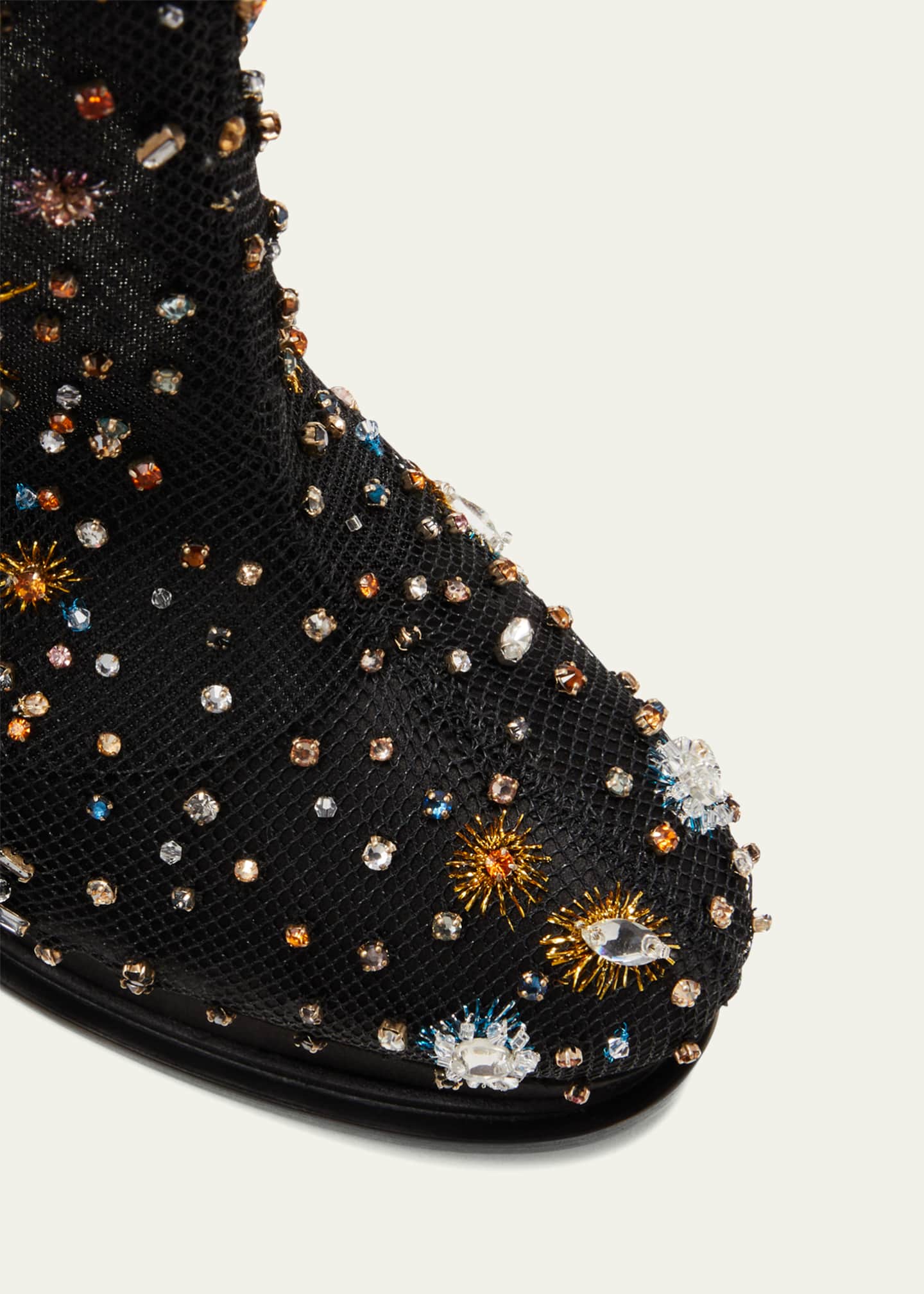 Alexander McQueen Celestial Crystal Platform Booties - Bergdorf Goodman