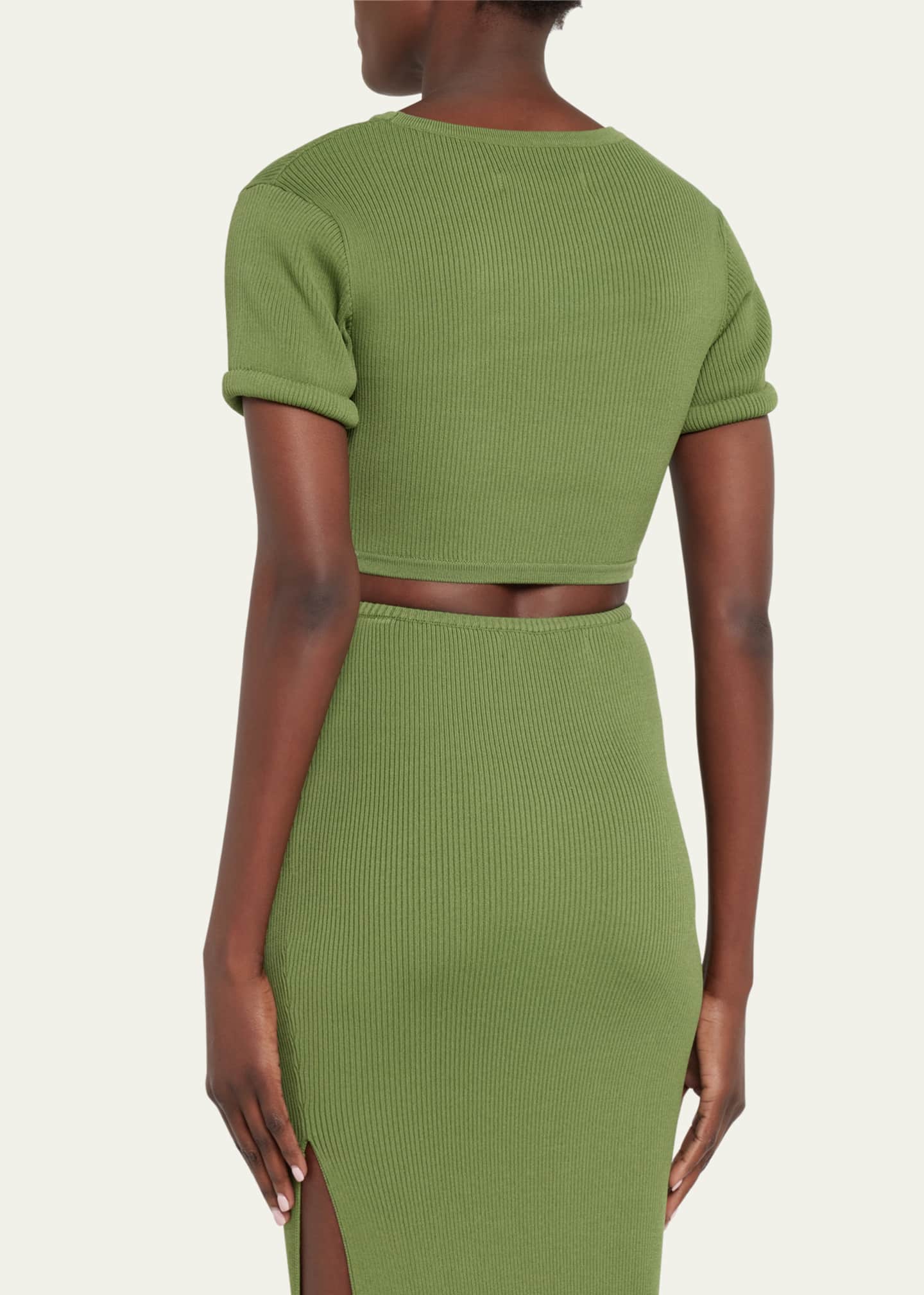 Christopher Esber Slashed Crop Tee - Bergdorf Goodman