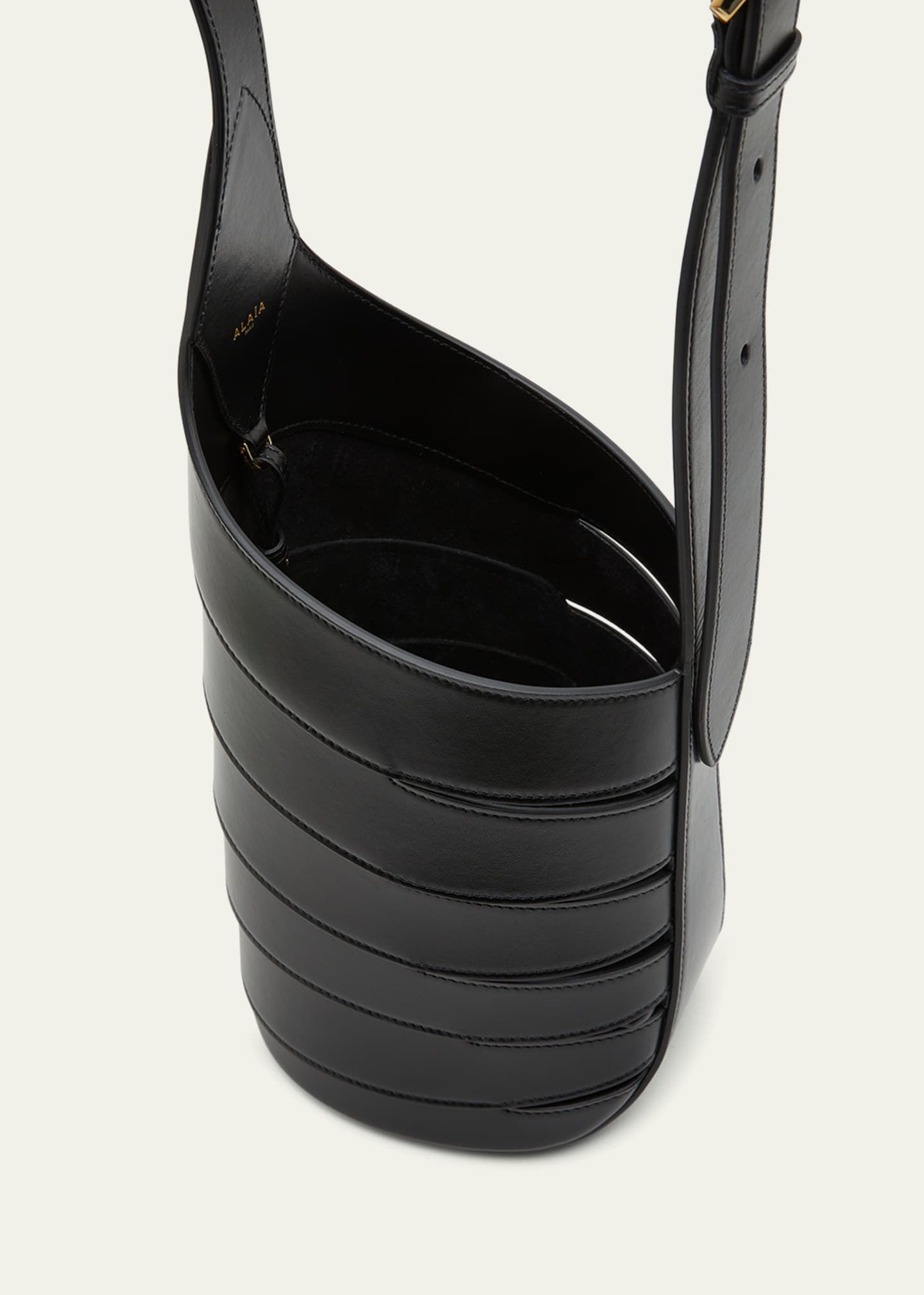 ALAIA Babel Small Cutout Leather Hobo Bag - Bergdorf Goodman