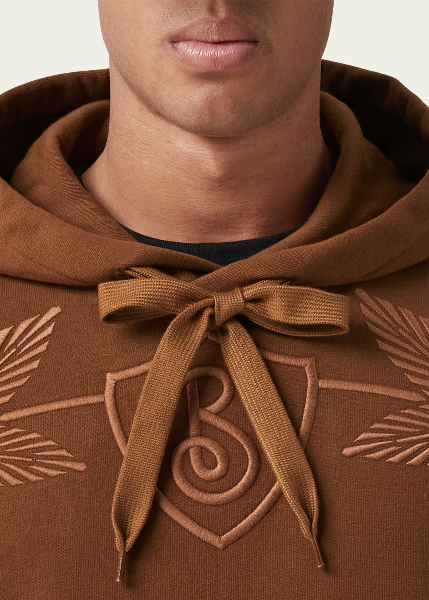 Burberry Men's Terry Embroidered Crest Hoodie - Bergdorf Goodman