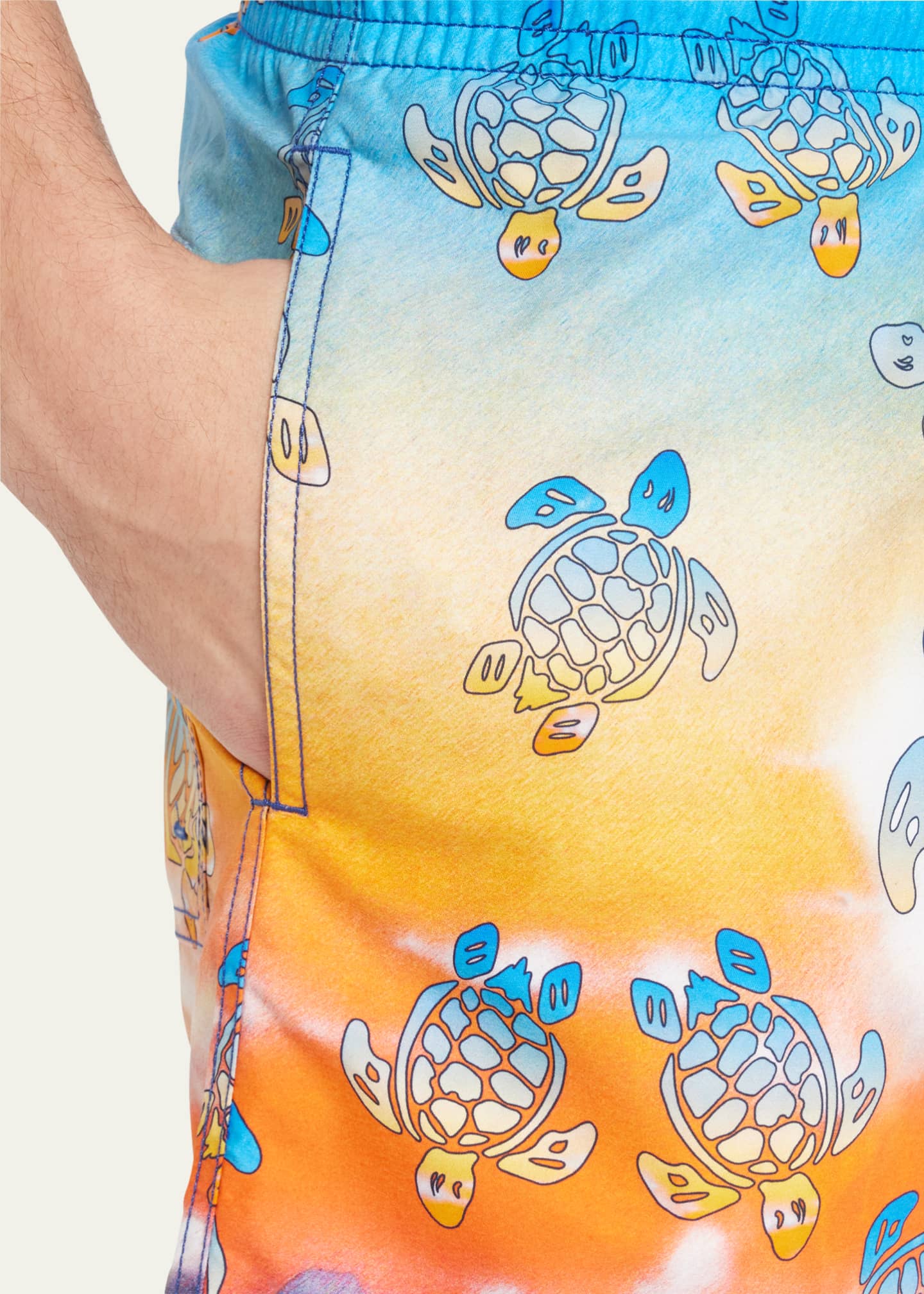 Vilebrequin Men's Moorea Sunset Ombre Turtle Swim Trunks - Bergdorf Goodman