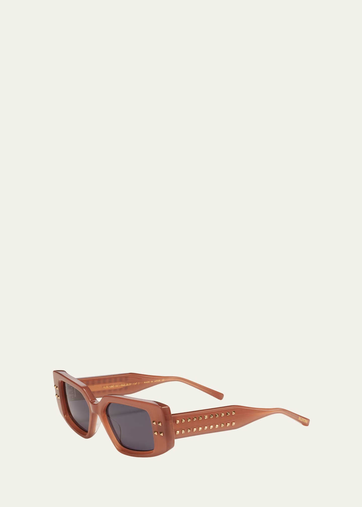 Valentino Garavani Cinque Rectangle Acetate & Titanium Sunglasses ...