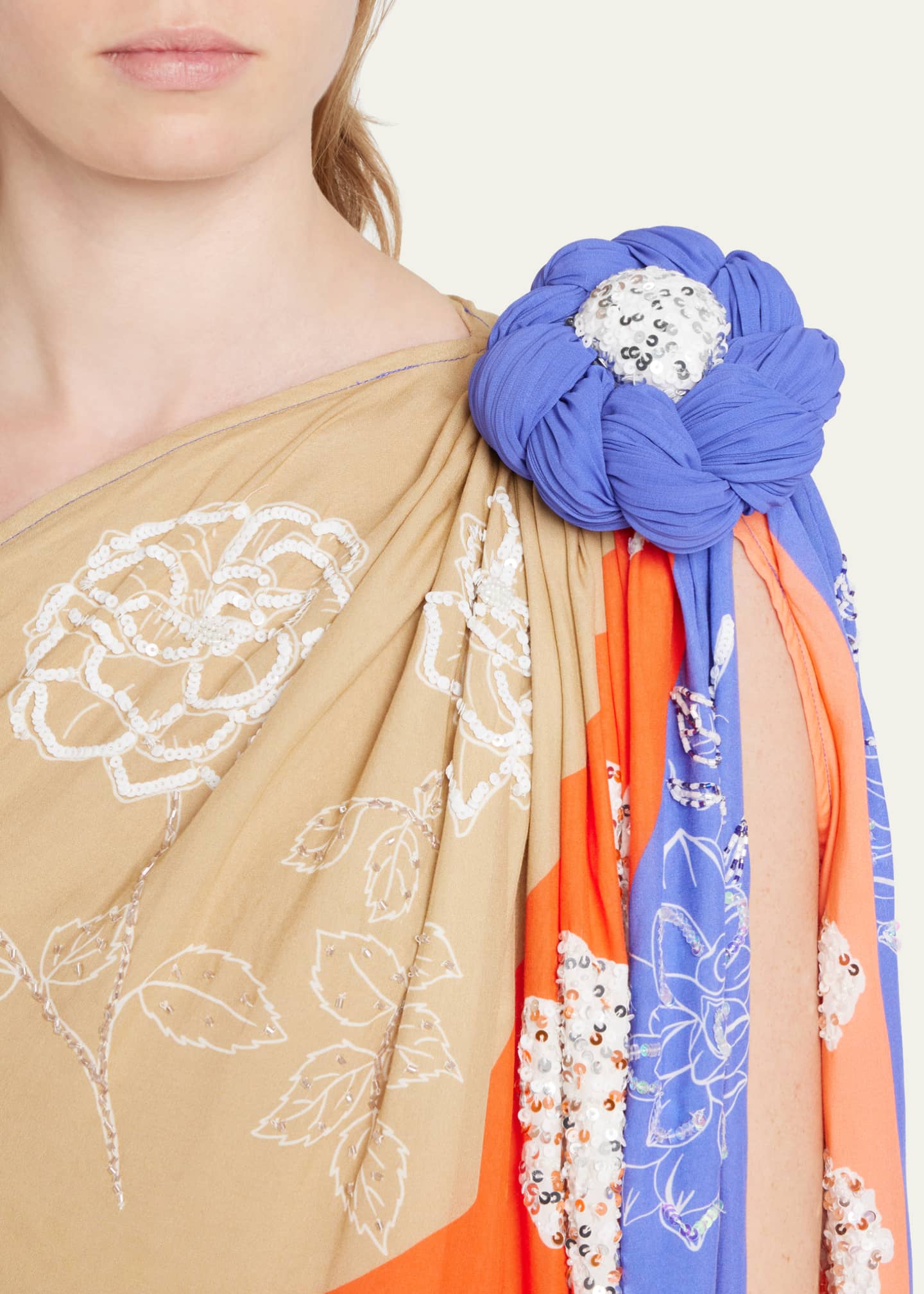 Verandah Hand-Beaded Toga Gown - Bergdorf Goodman