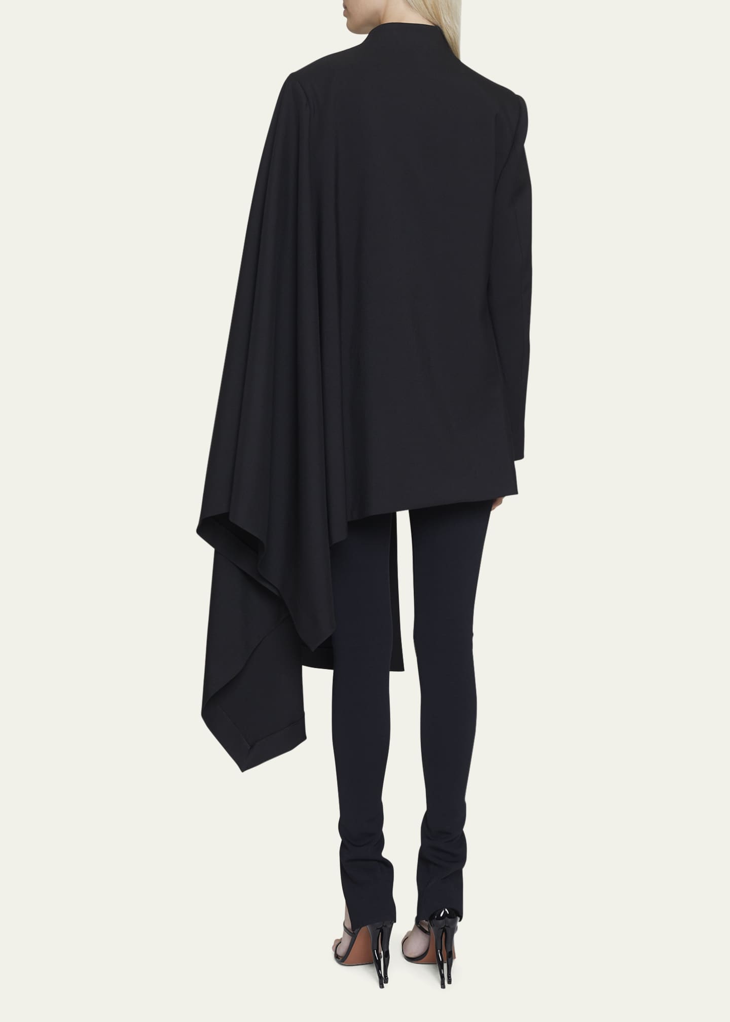 ALAIA Asymmetric Cape Jacket - Bergdorf Goodman
