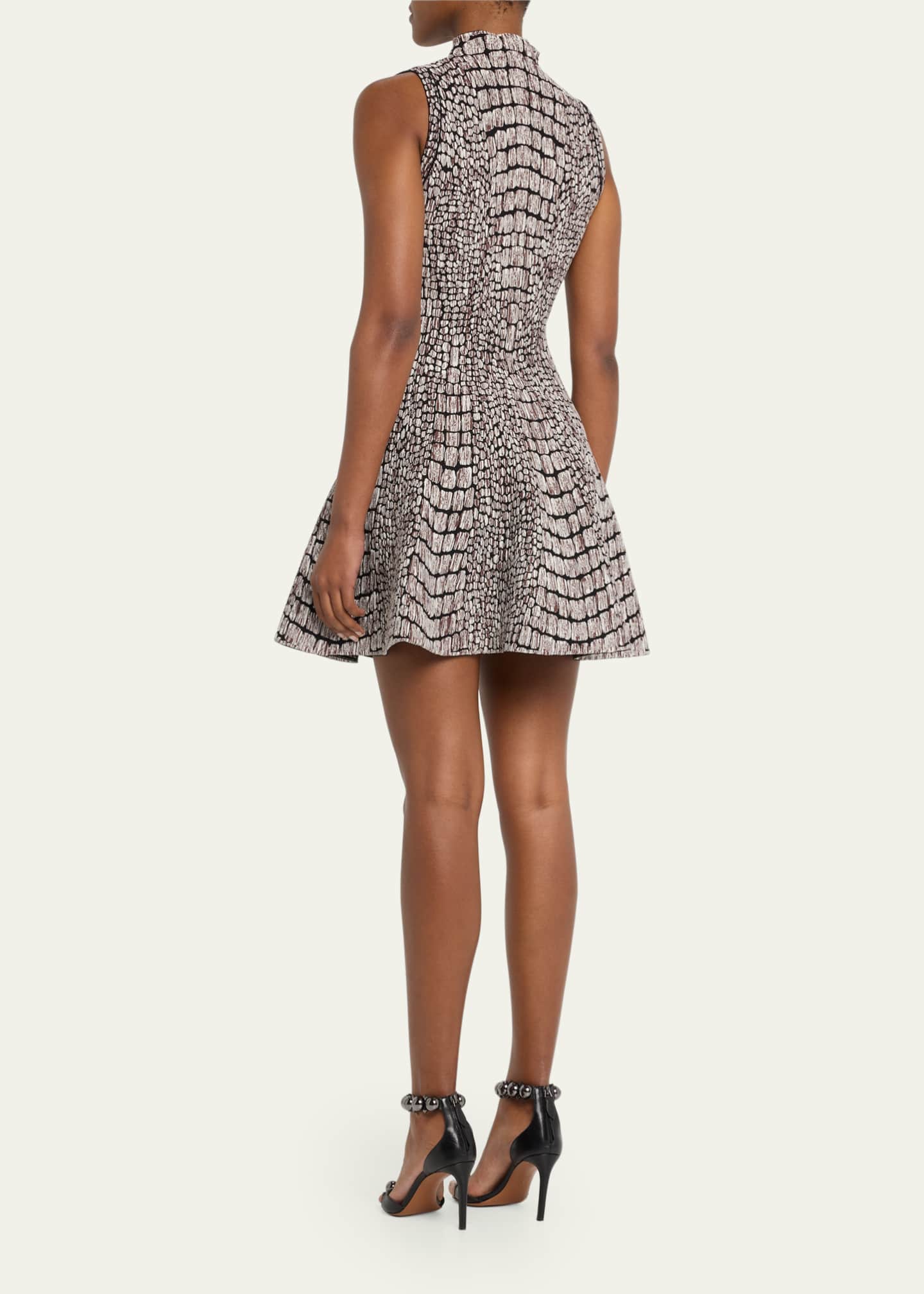 ALAIA Crocodile Print Jacquard Mini Dress - Bergdorf Goodman