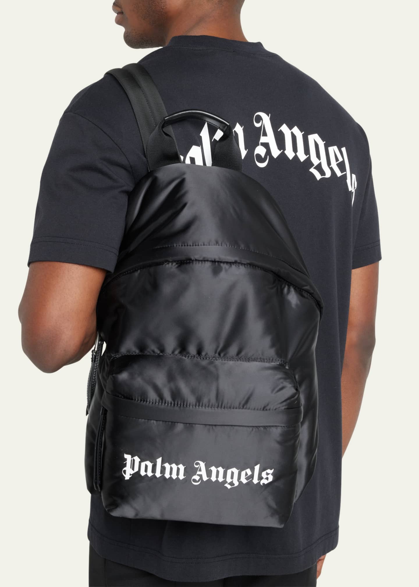 Palm Angels Men's Classic Logo Puffer Backpack - Bergdorf Goodman