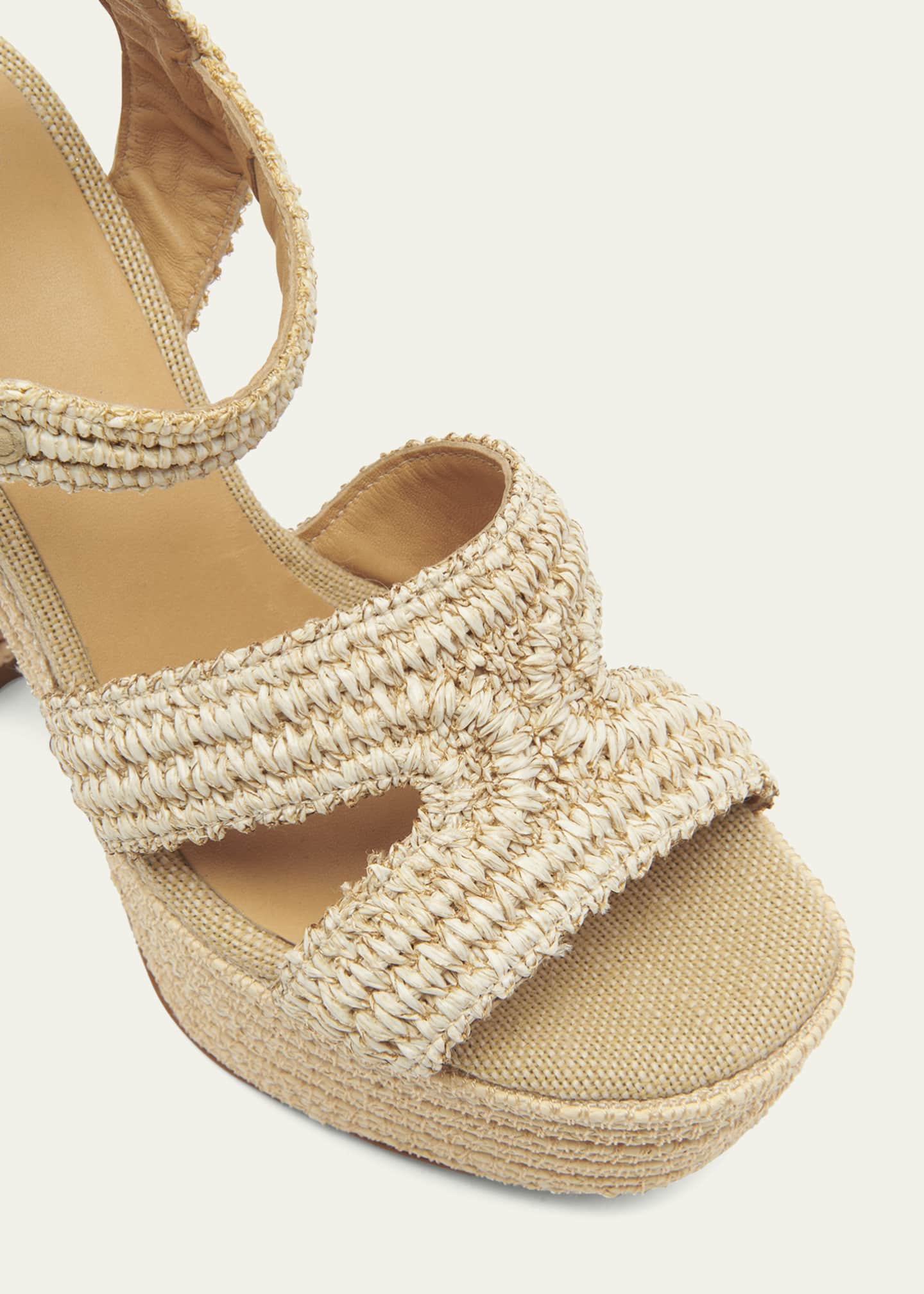 Castaner Adriana Raffia Platform Sandals - Bergdorf Goodman