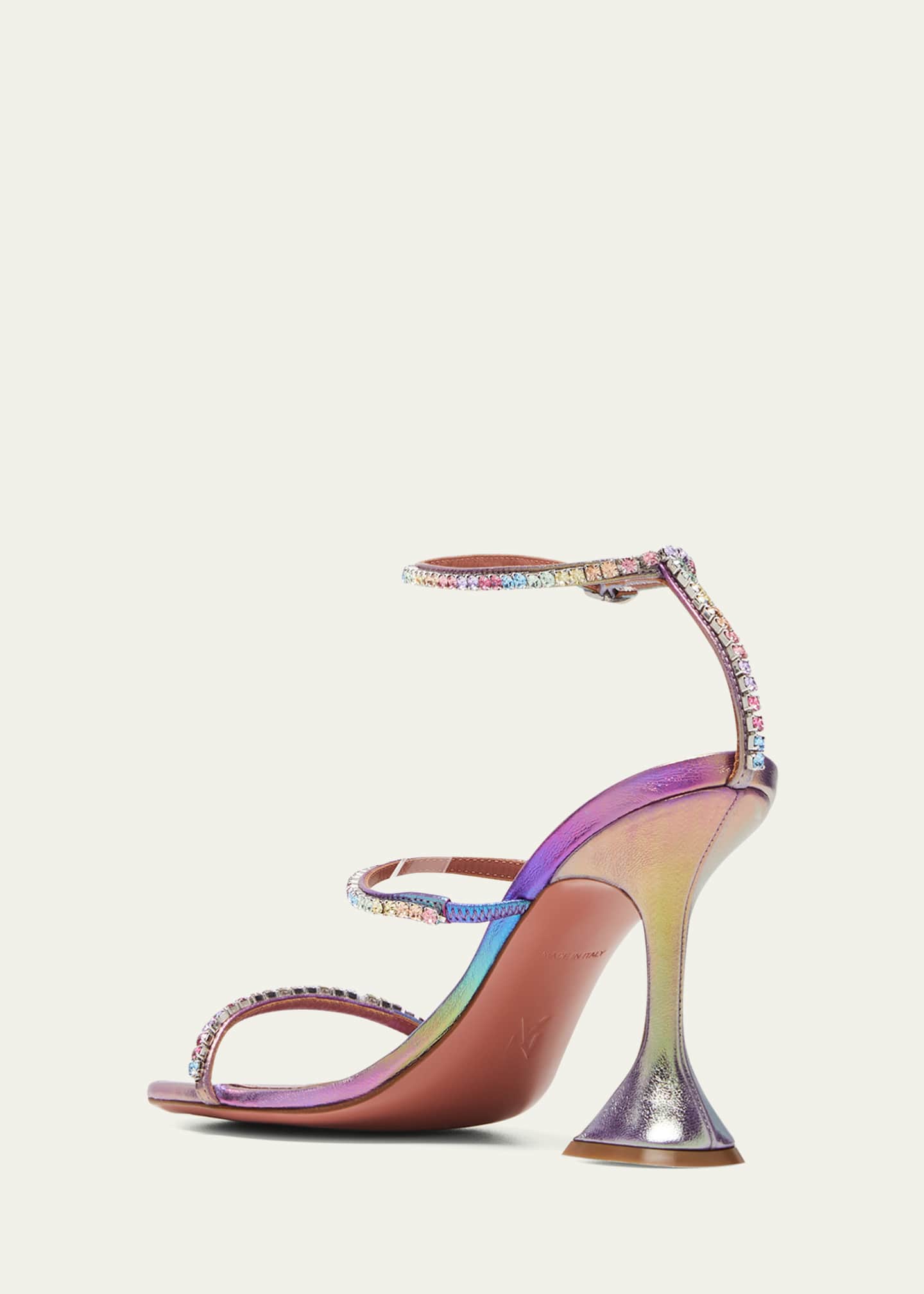 Amina Muaddi Gilda Unicorn Crystal Ankle-Strap Sandals - Bergdorf Goodman