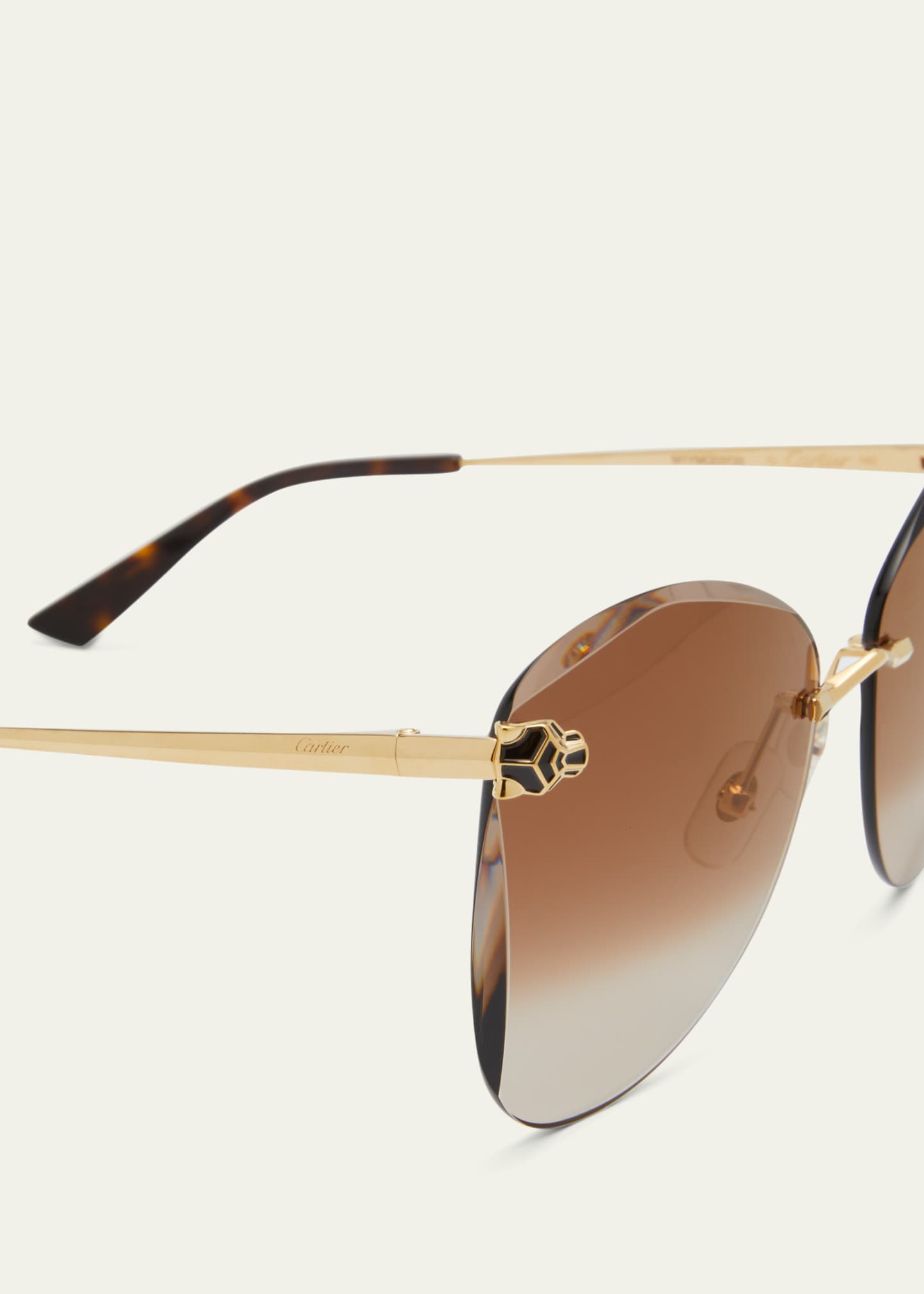 Cartier Panther Metal Butterfly Sunglasses - Bergdorf Goodman