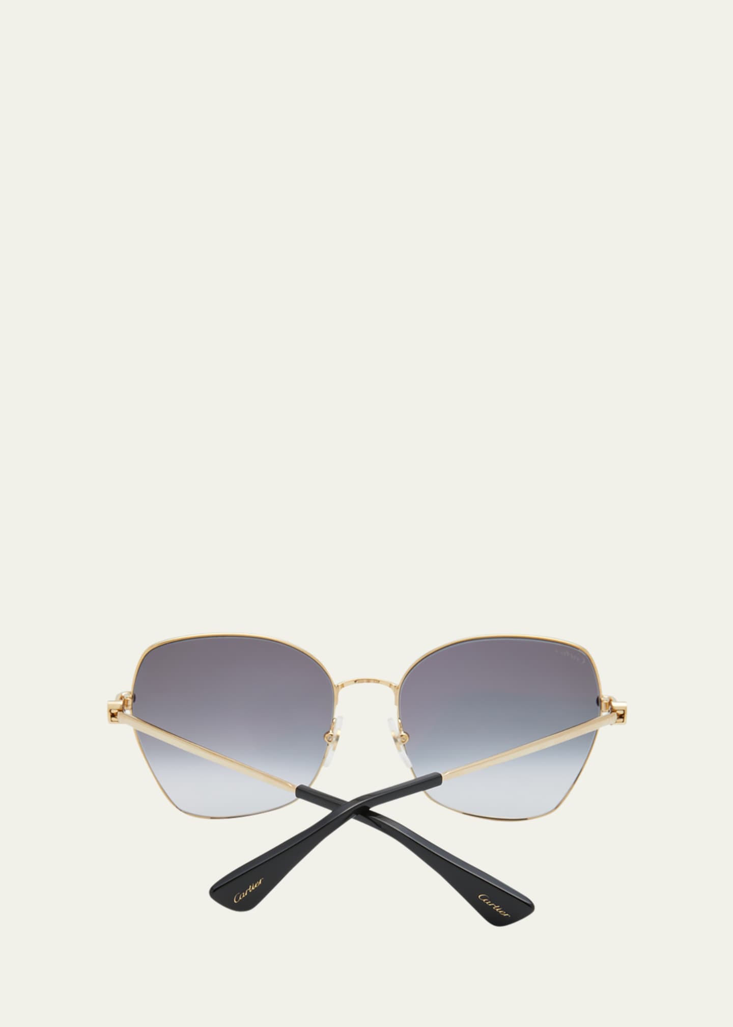 Cartier Logo Metal Butterfly Sunglasses - Bergdorf Goodman