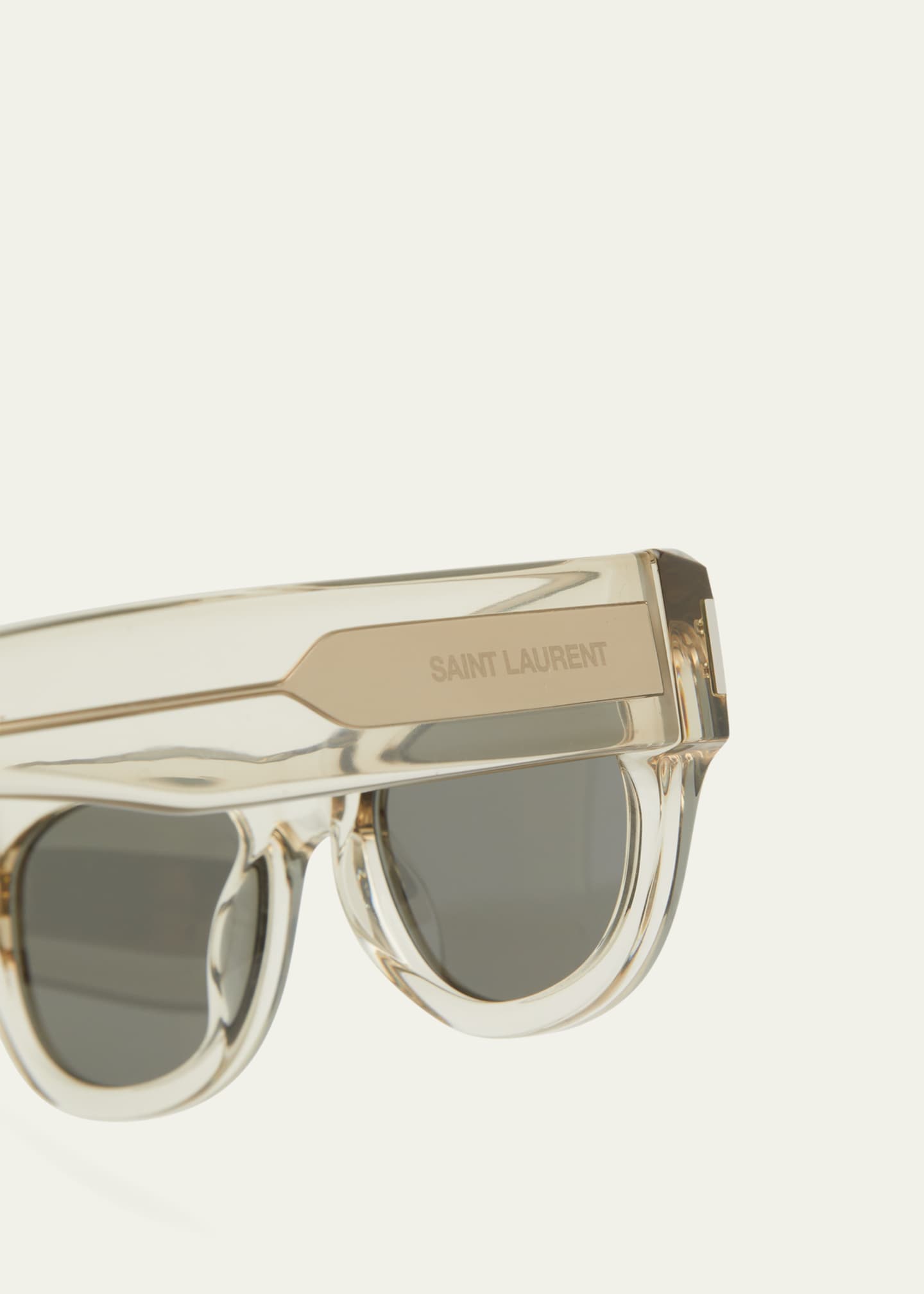 Saint Laurent Engraved Logo Acetate Cat-Eye Sunglasses - Bergdorf Goodman