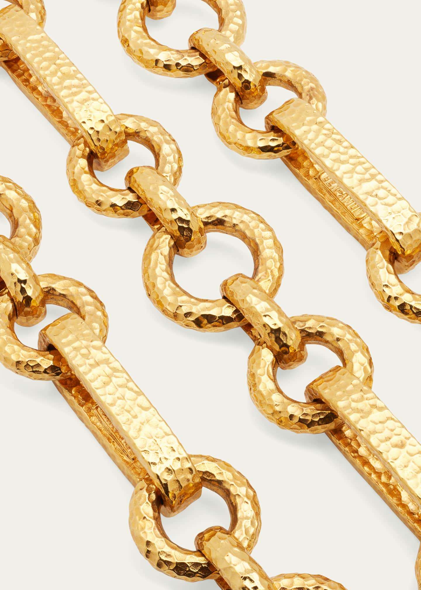 Ben-Amun 24K Yellow Gold Hammered Cable Chain Necklace - Bergdorf Goodman