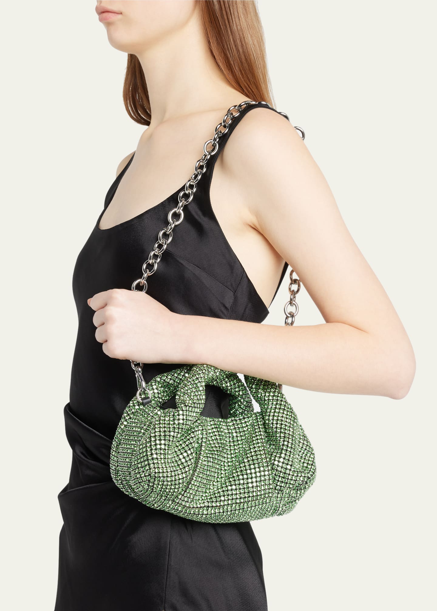 Stuart Weitzman The Moda Mini Shine Crystal Top-Handle Bag - Bergdorf ...