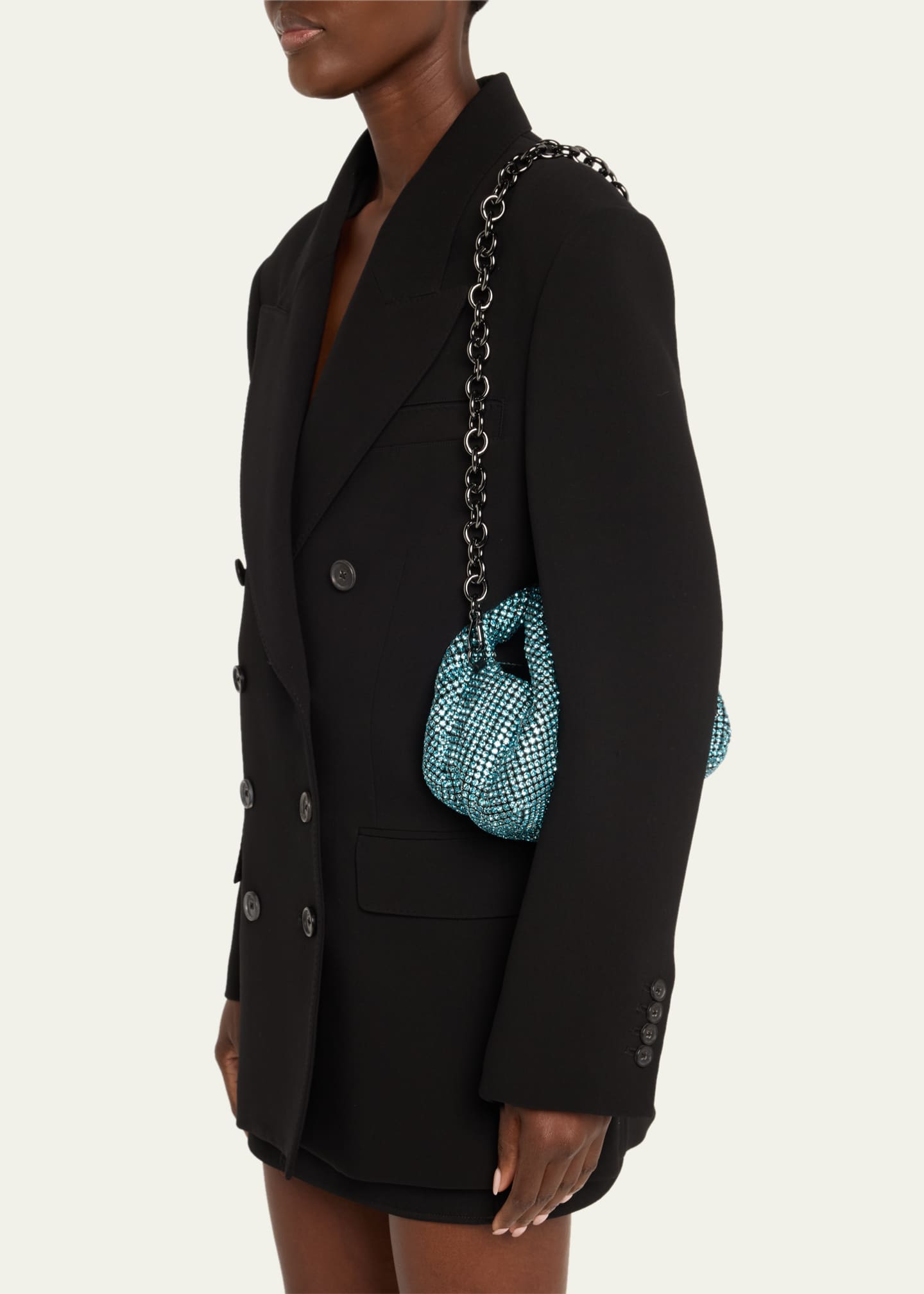 Stuart Weitzman The Moda Mini Shine Crystal Top-Handle Bag - Bergdorf ...
