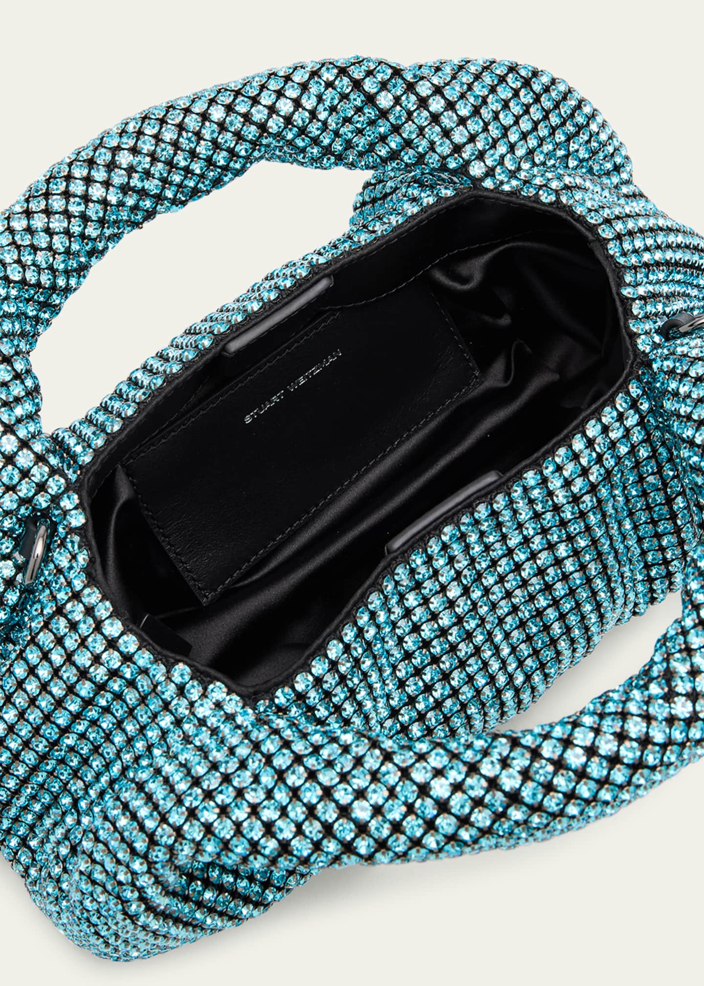 Stuart Weitzman The Moda Mini Shine Crystal Top-Handle Bag - Bergdorf ...