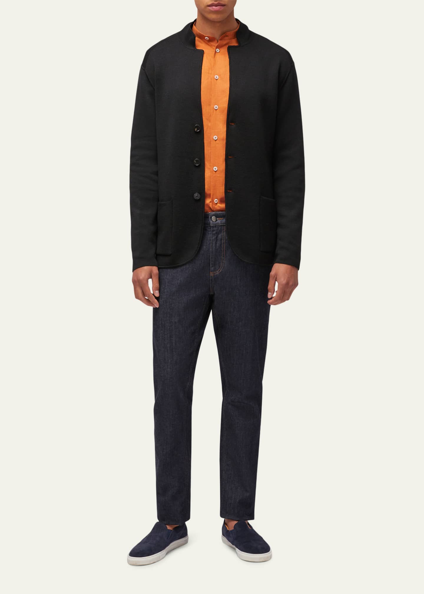 Maurizio Baldassari Men's Merino Wool Sweater Jacket - Bergdorf Goodman
