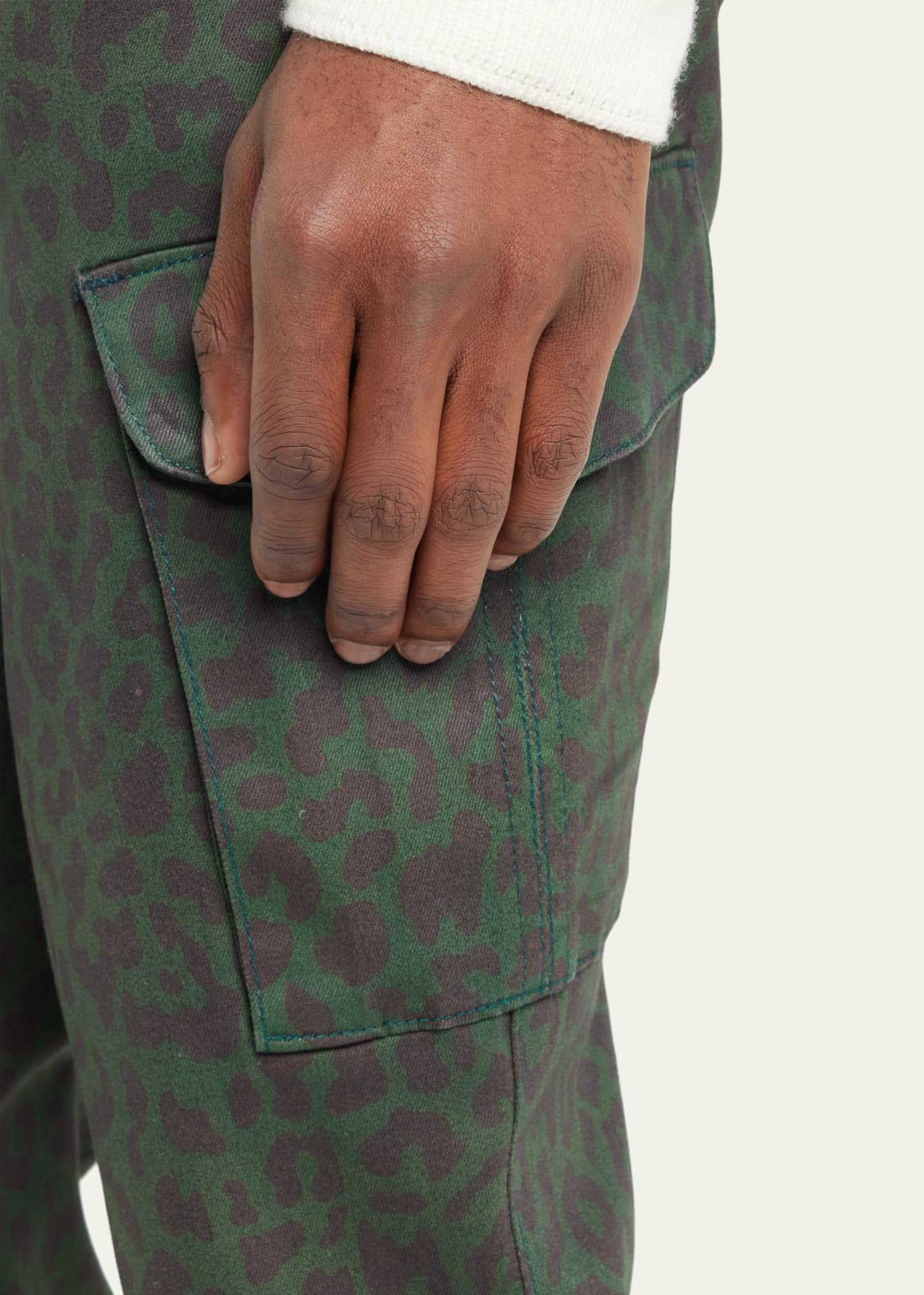 monfrere Men's Preston Coated Leopard Cargo Pants - Bergdorf Goodman