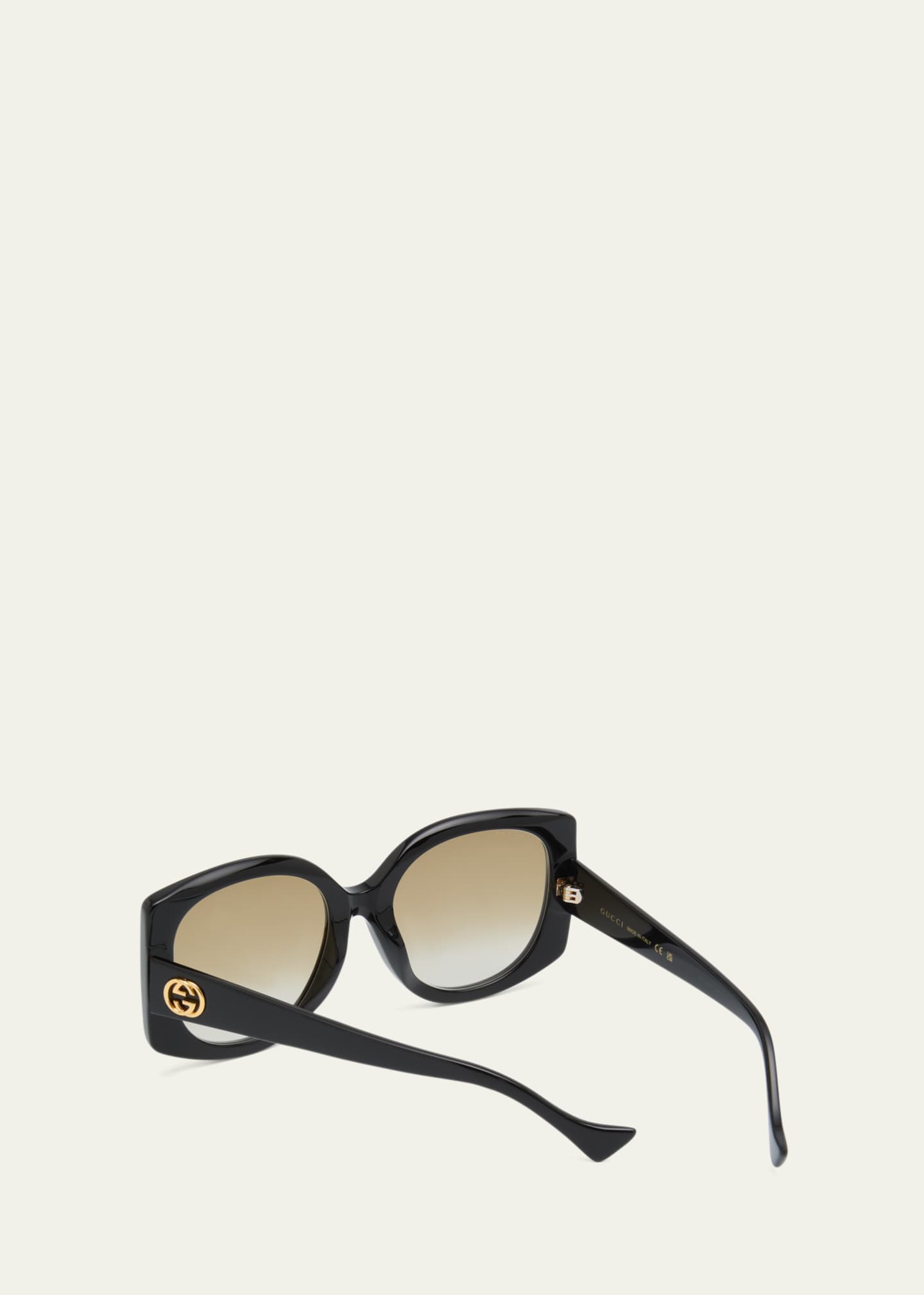Gucci Raised Interlocking GG Acetate Butterfly Sunglasses - Bergdorf ...