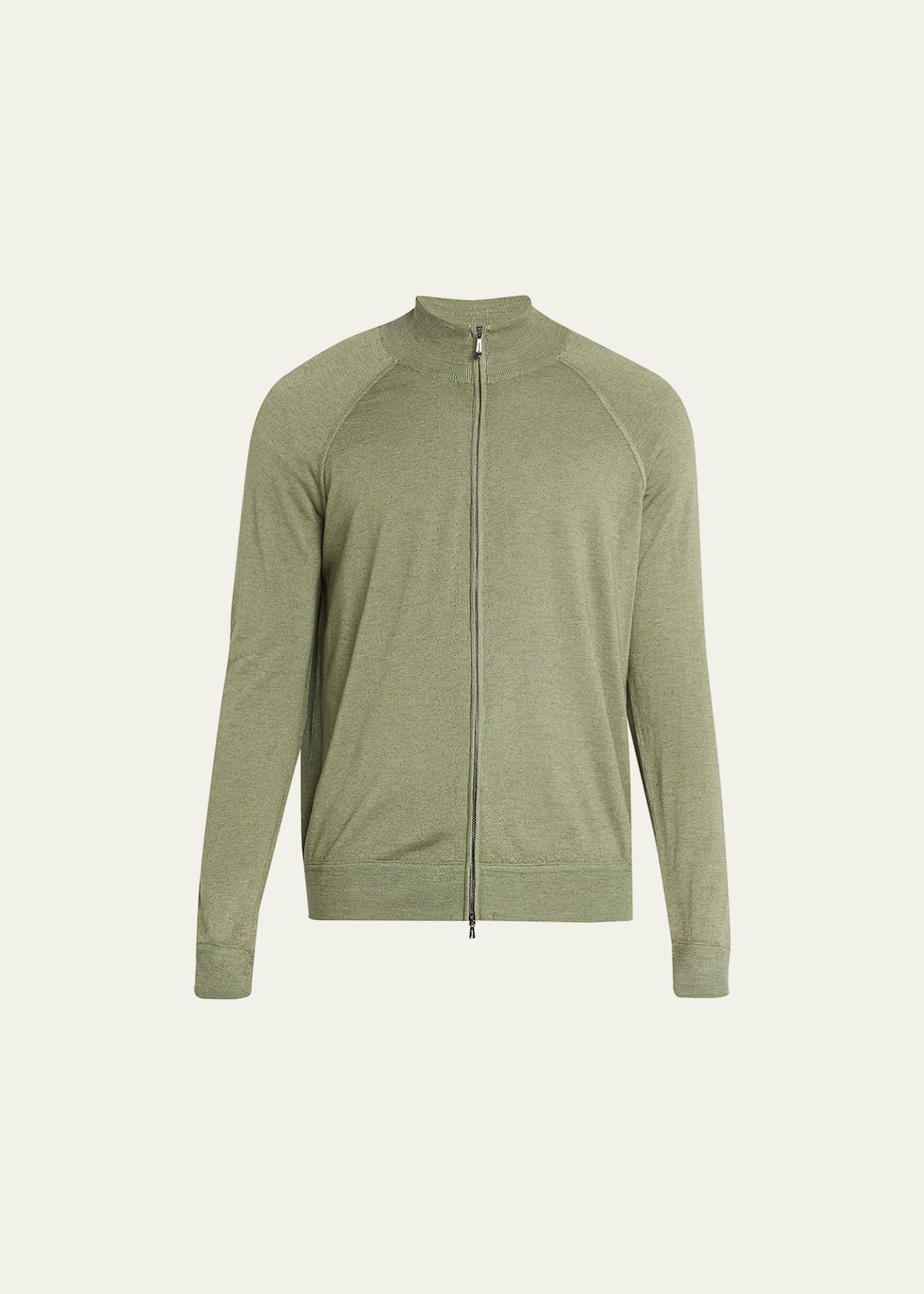 Drumohr Men's Merino Wool Full-Zip Sweater - Bergdorf Goodman