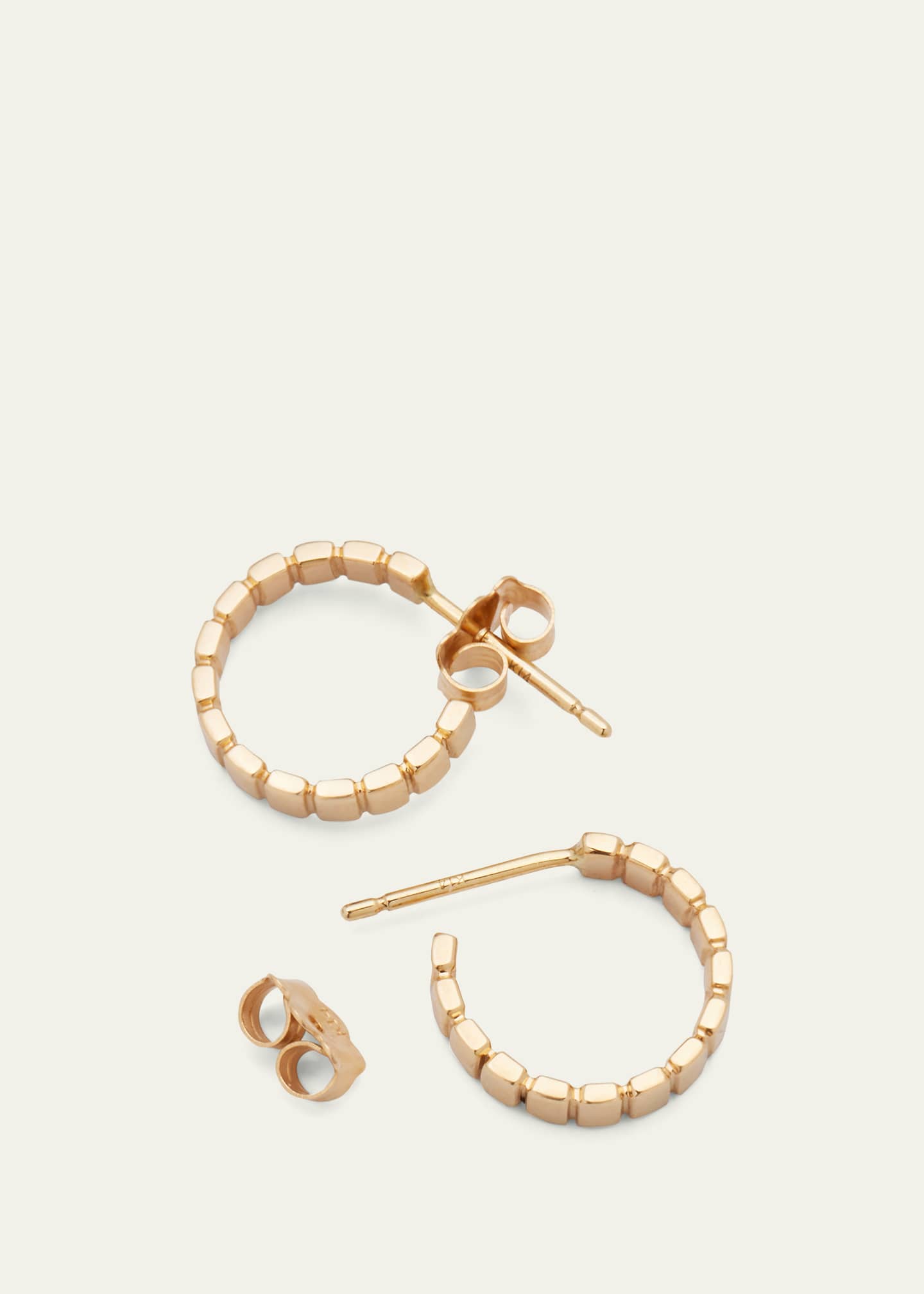 Lana 14K Yellow Gold Skinny Tag Huggie Earrings - Bergdorf Goodman