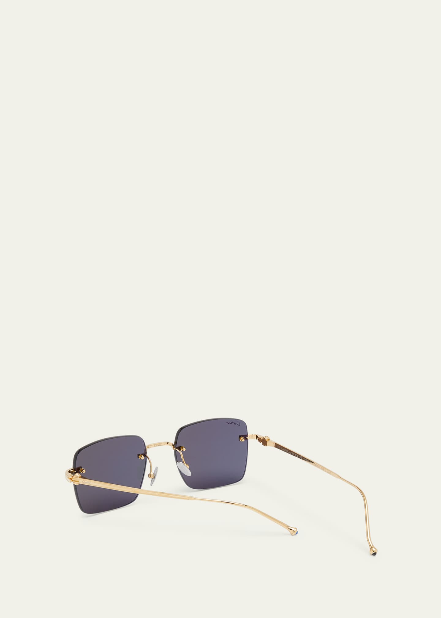 Cartier Men's Rimless Rectangle Metal Sunglasses - Bergdorf Goodman