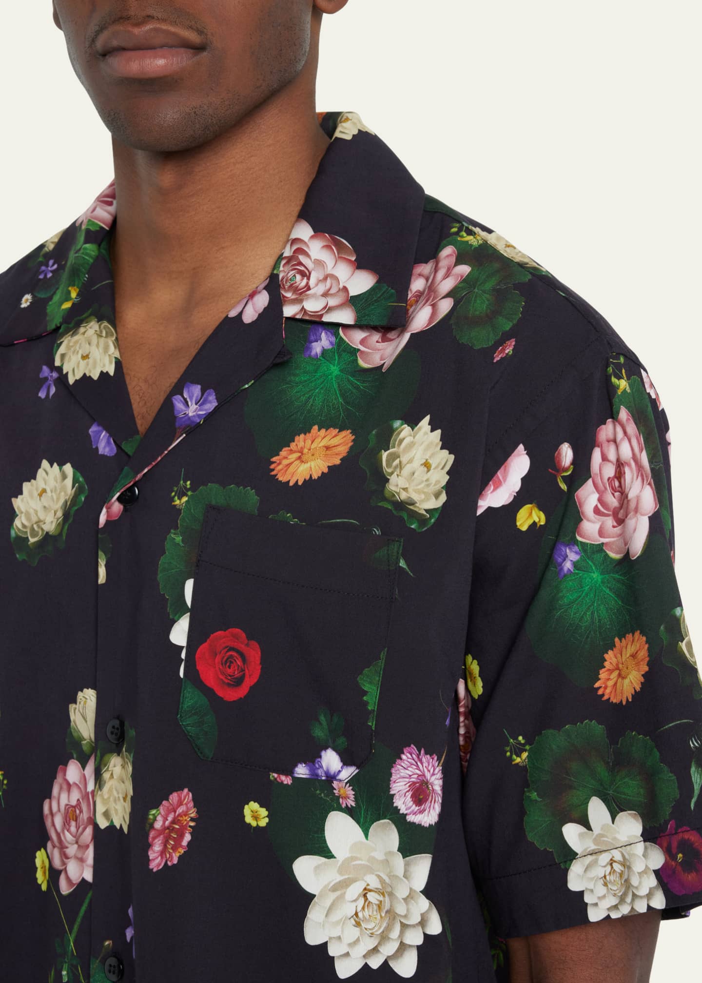 John Elliott Men's Floral-Print Camp Shirt - Bergdorf Goodman