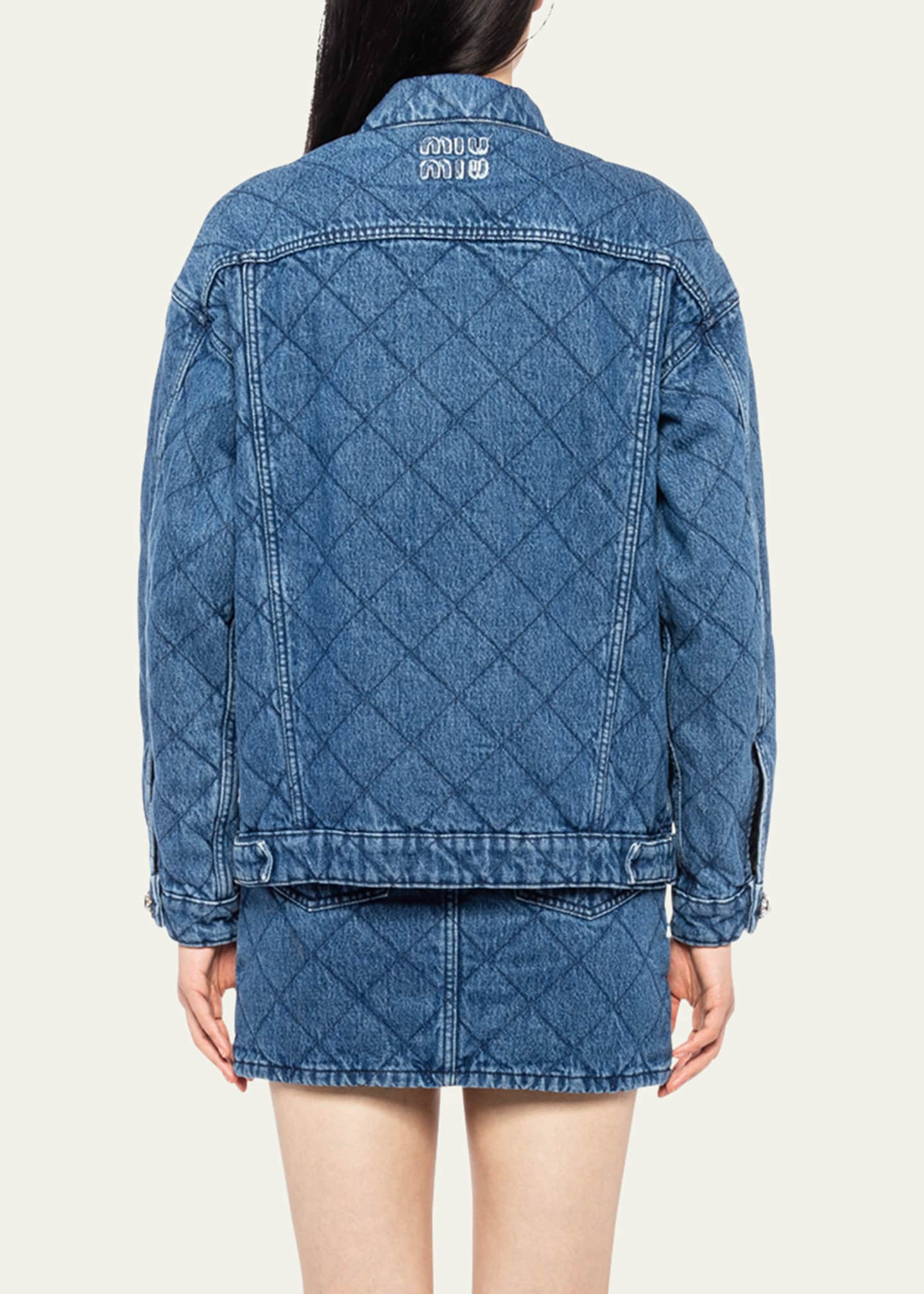 Miu Miu Oversized Padded Denim Jacket - Bergdorf Goodman