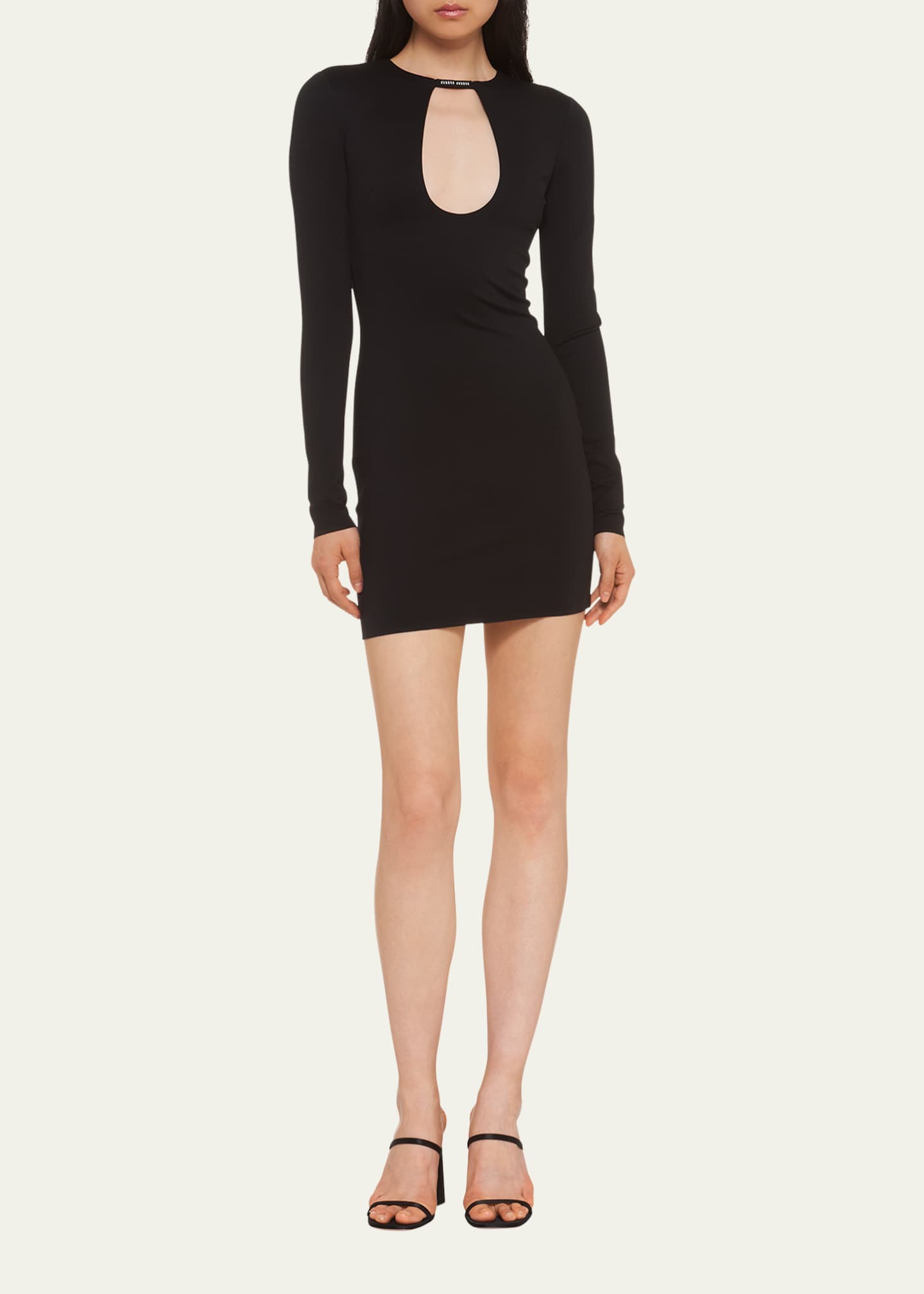 Miu Miu Keyhole Body-Con Mini Dress - Bergdorf Goodman