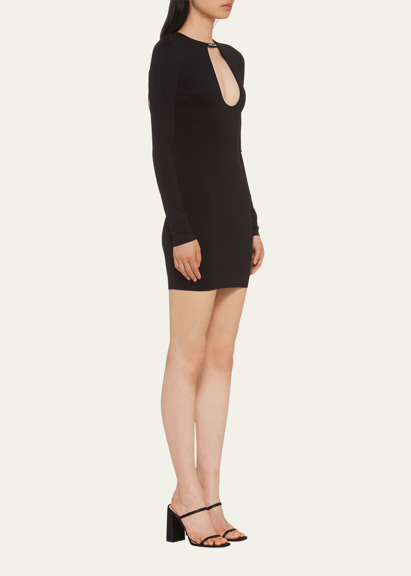 Miu Miu Keyhole Body-Con Mini Dress - Bergdorf Goodman