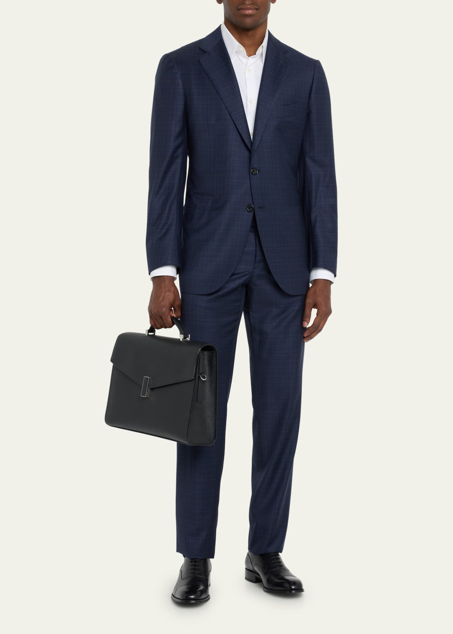 Valextra Men's Iside Leather Briefcase - Bergdorf Goodman