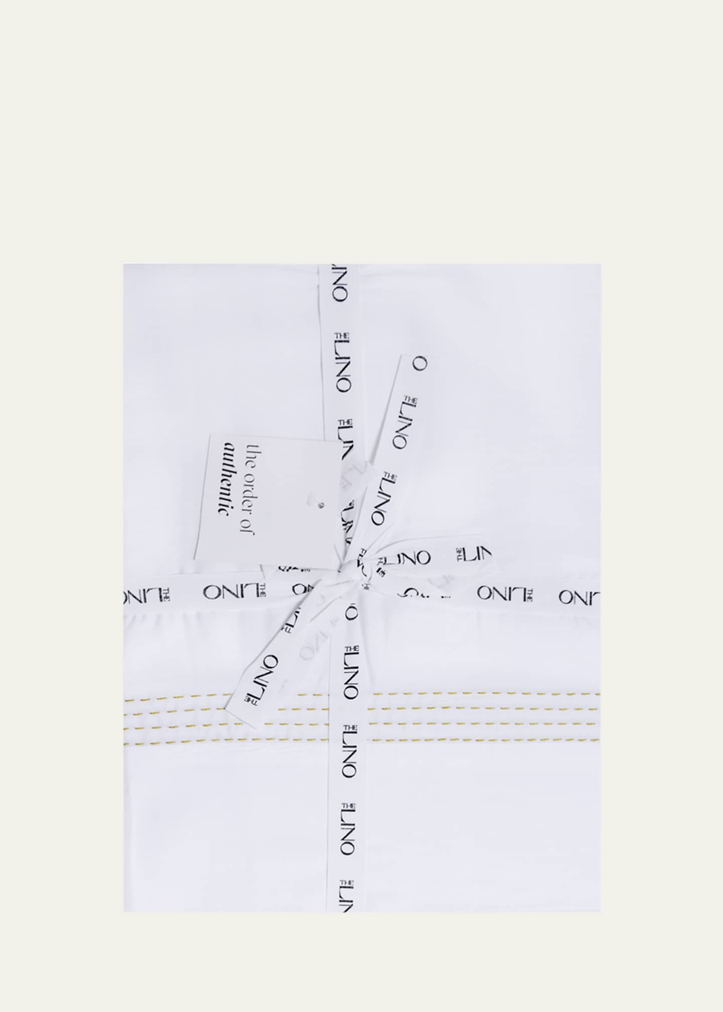 The Lino Essential Embroidered Queen Flat Sheet - Bergdorf Goodman