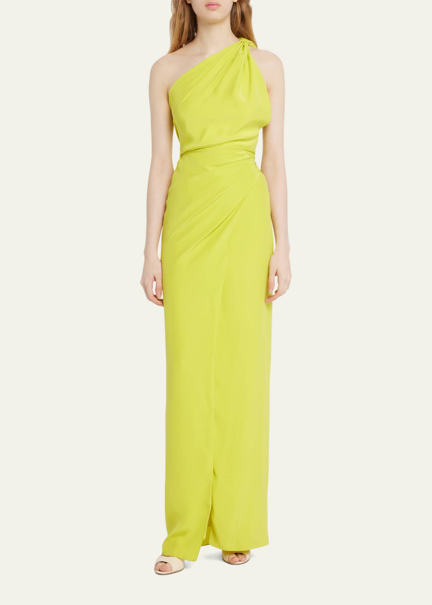 Azeeza Emma One-Shoulder Silk Maxi Dress - Bergdorf Goodman