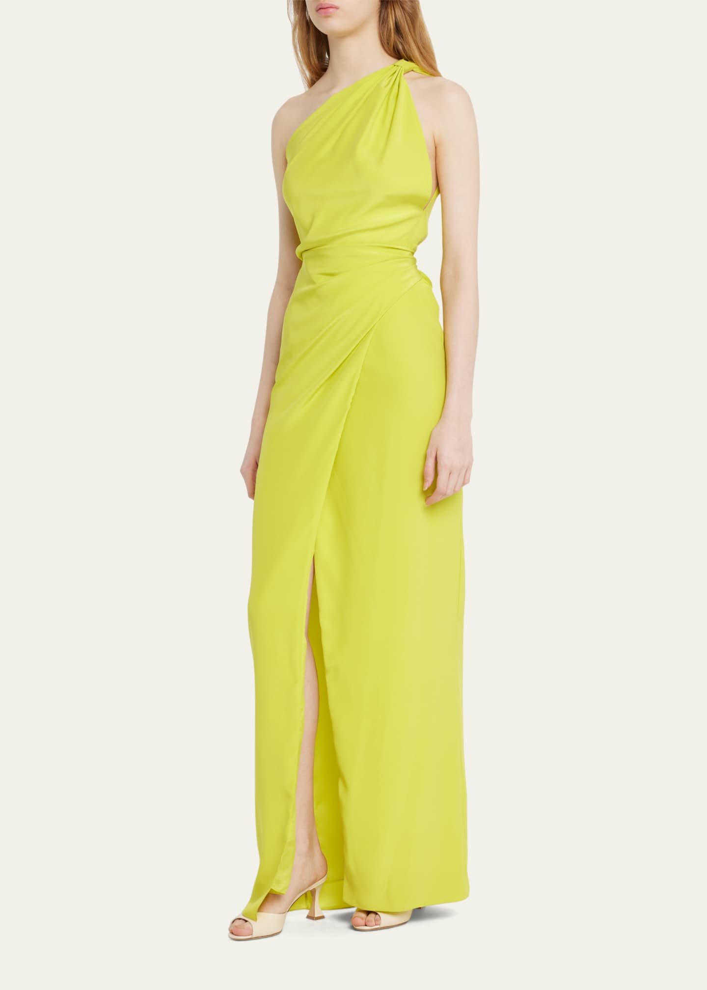 Azeeza Emma One-Shoulder Silk Maxi Dress - Bergdorf Goodman