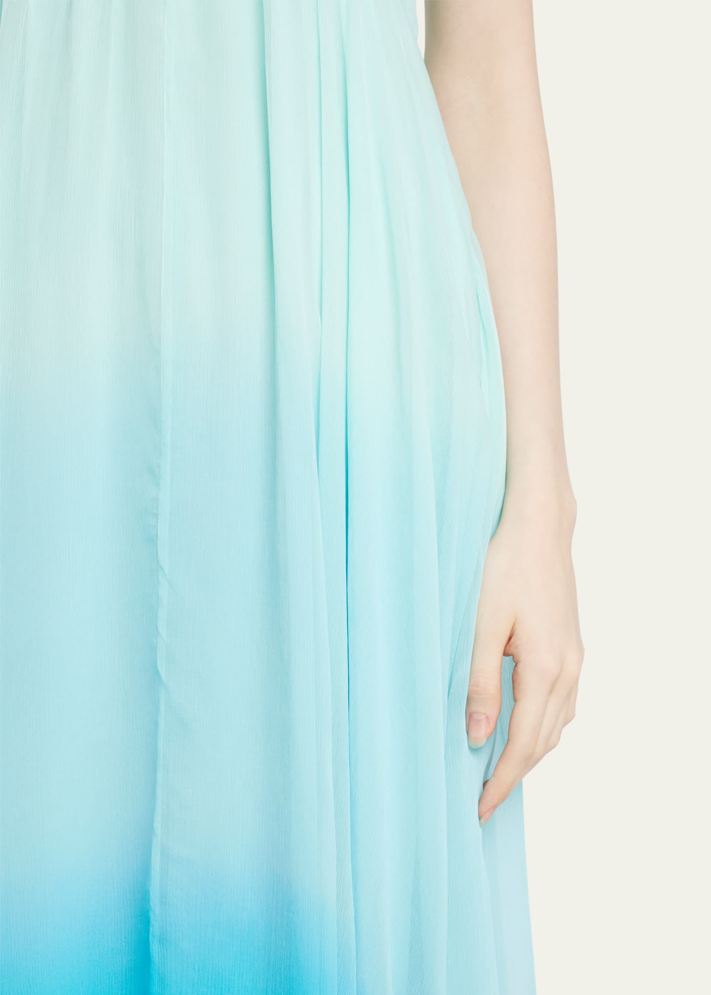 Azeeza Rachel Dip Dye Silk Midi Empire Dress - Bergdorf Goodman