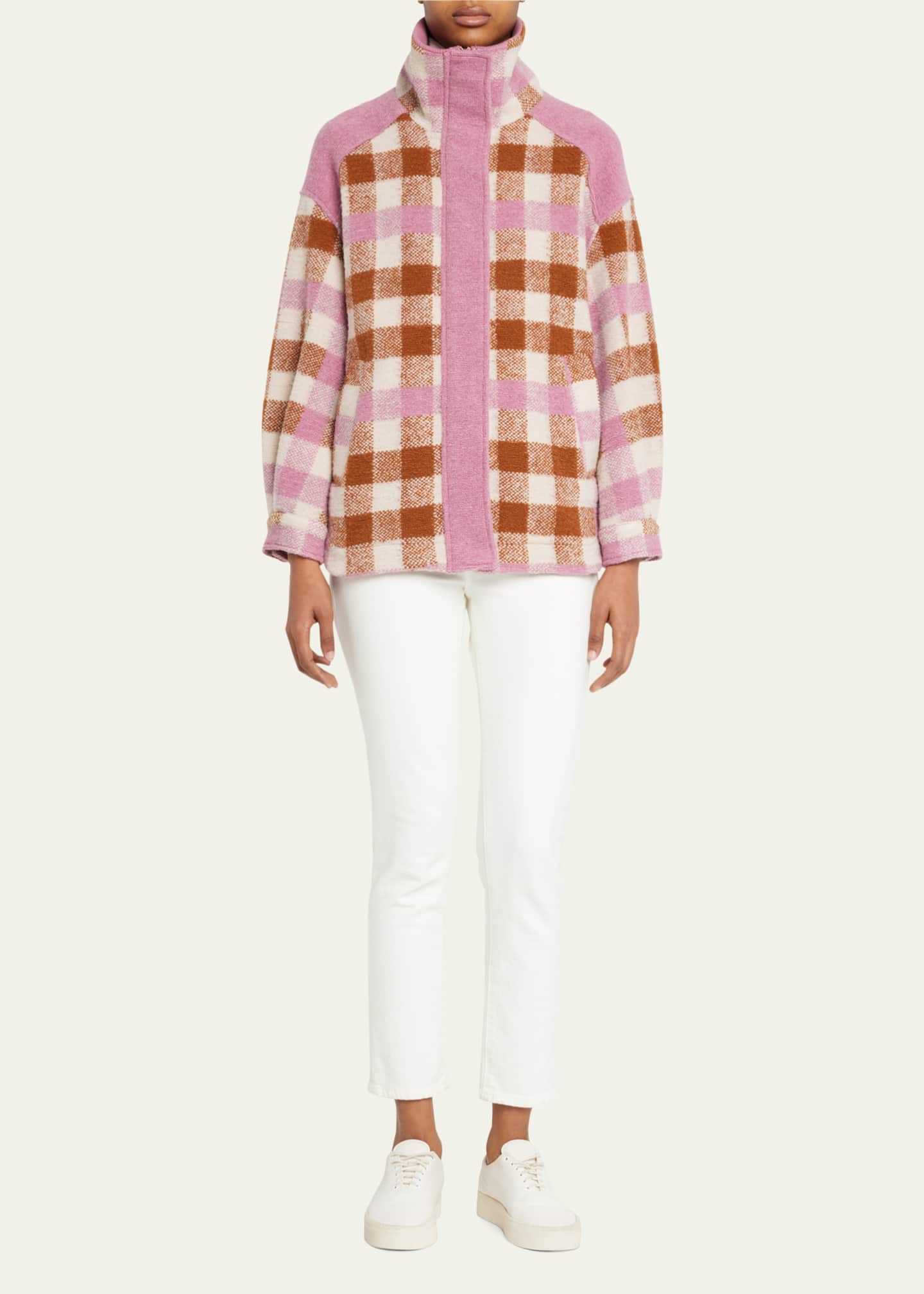 Varley Alma Check Fleece Jacket - Bergdorf Goodman