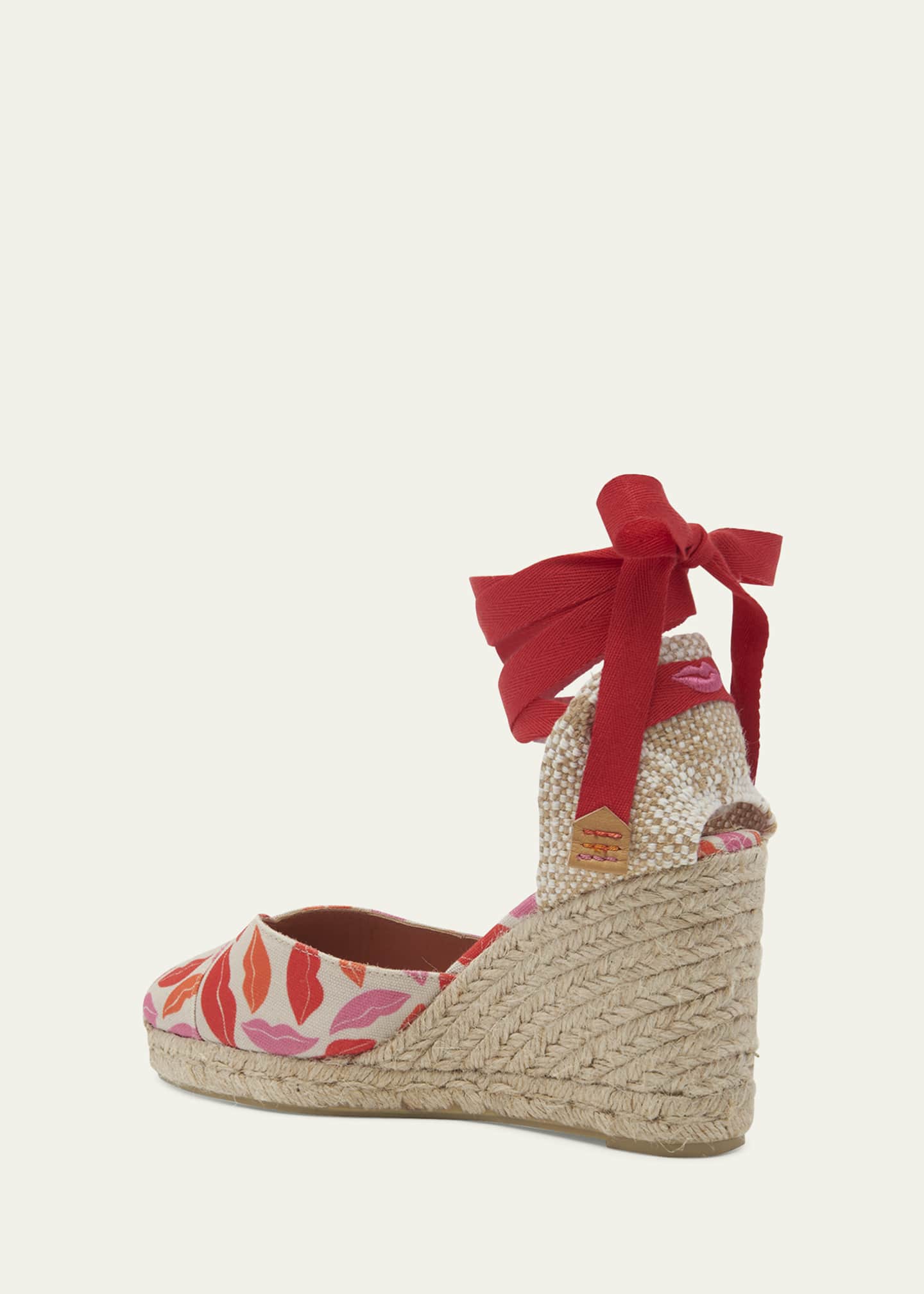 CASTANER X DIANE VON FURSTENBERG Chiara Ankle-Wrap Printed Wedge ...