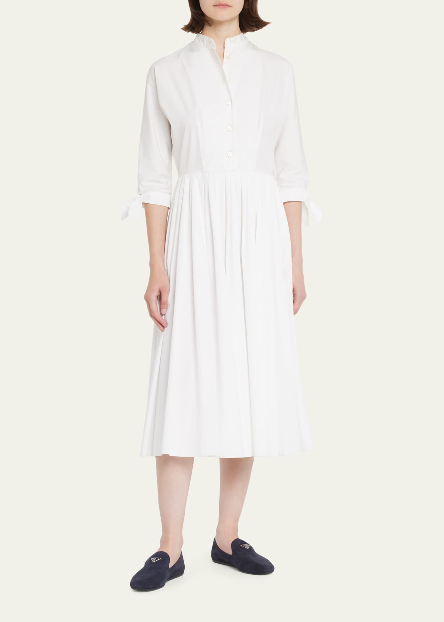 Prada Suede Logo Loafers - Bergdorf Goodman