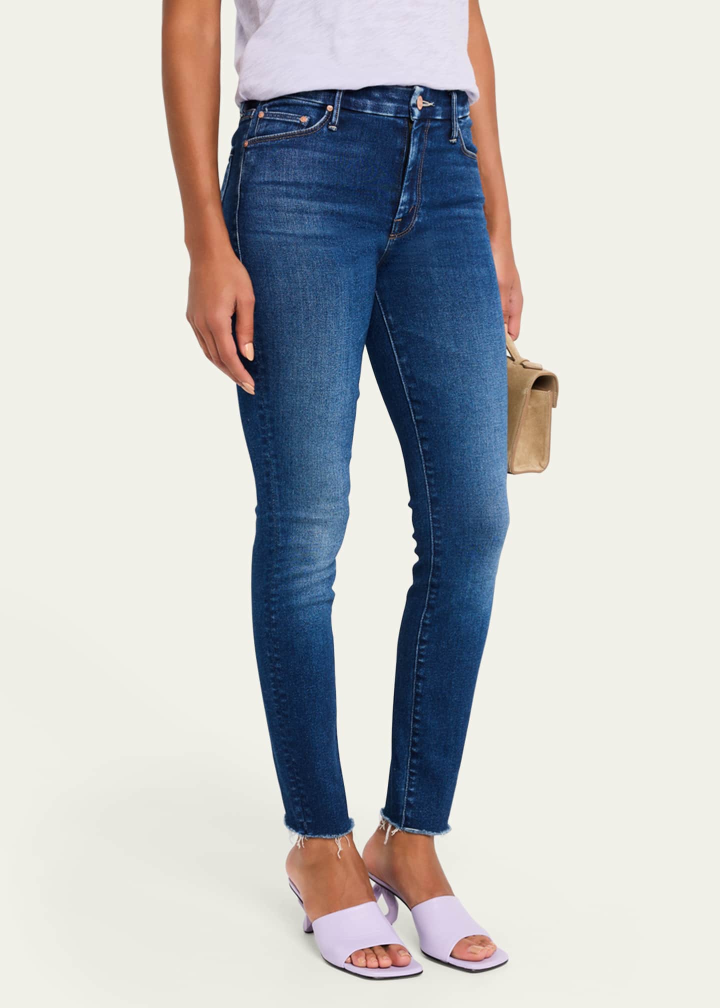 MOTHER The Looker Ankle Fray Jeans - Bergdorf Goodman