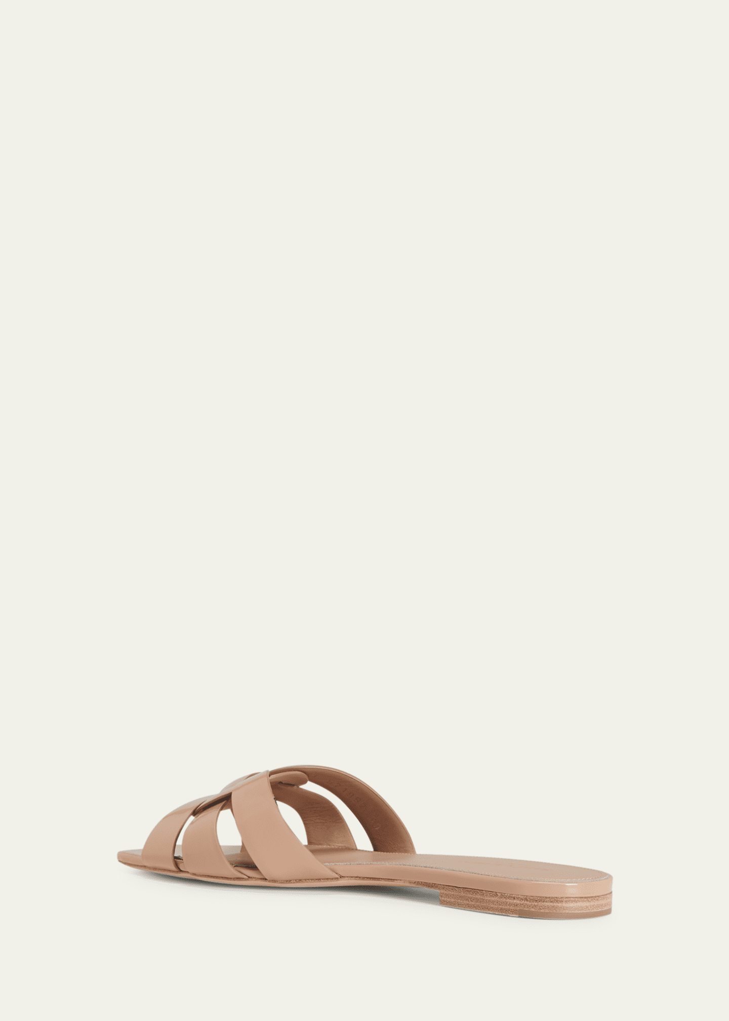 Saint Laurent Nu Pieds Woven Patent Flat Sandals - Bergdorf Goodman