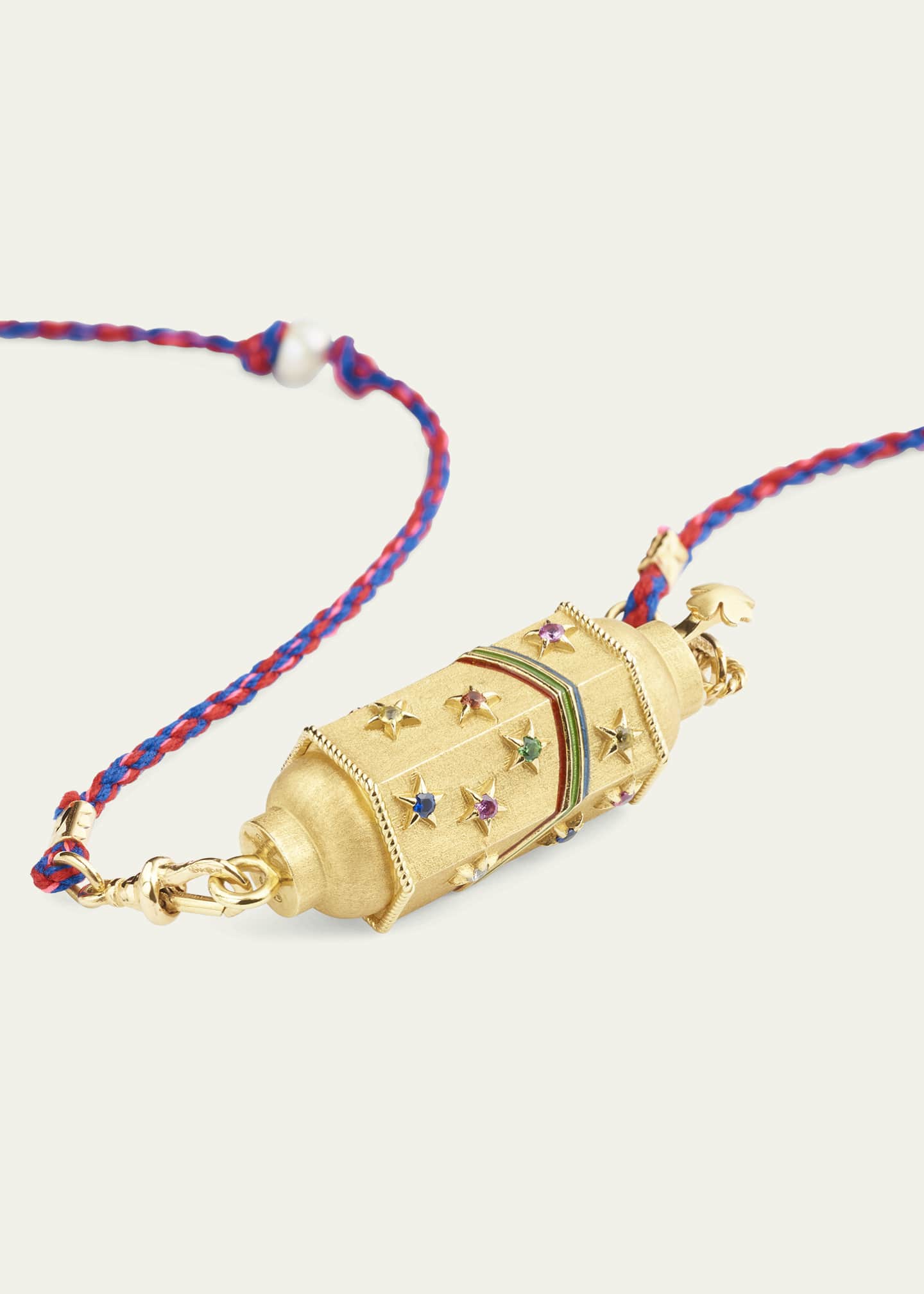 Marie Lichtenberg 14K Yellow Gold Rainbow Star Locket Necklace ...