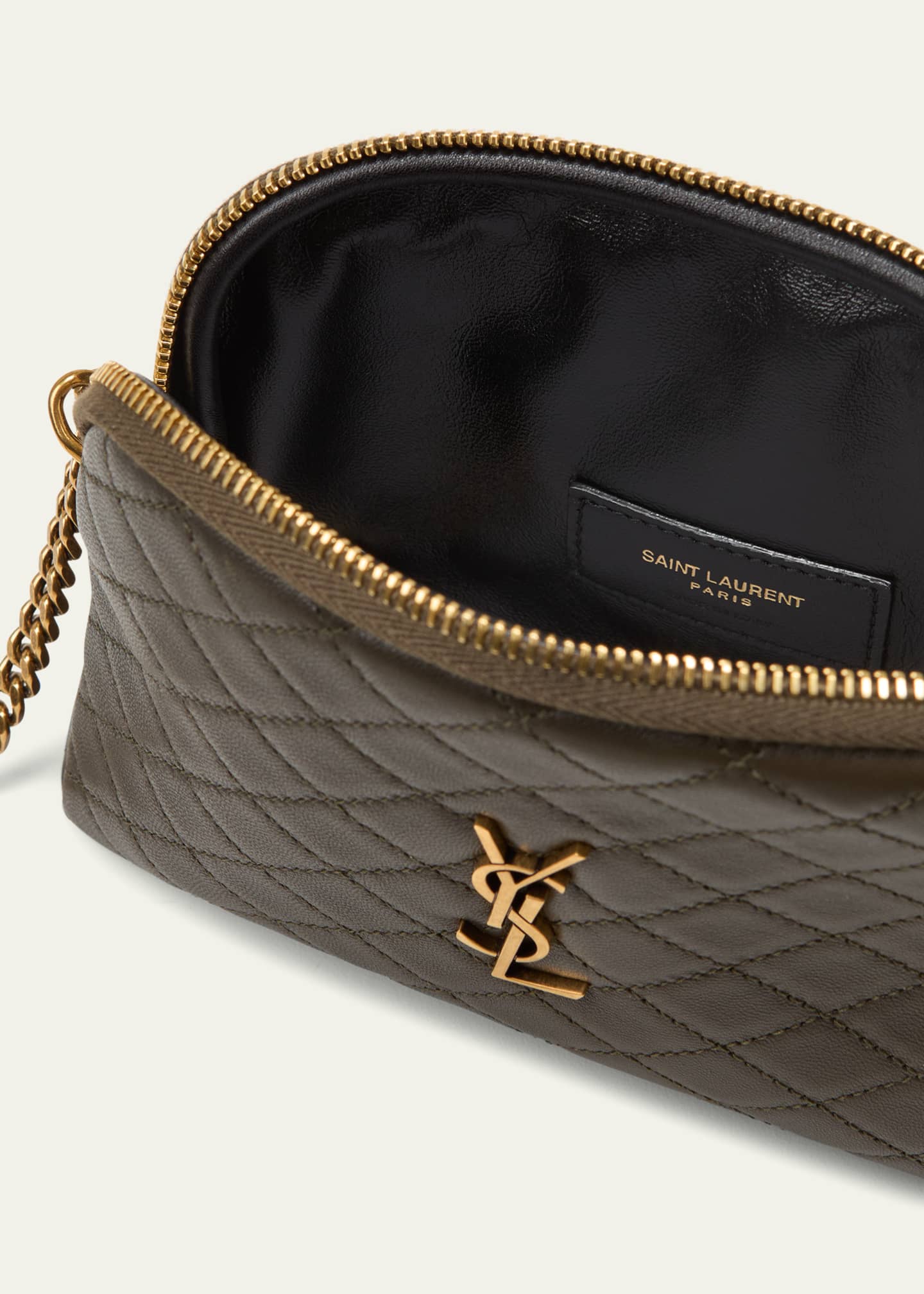 Saint Laurent Gaby Mini YSL Crossbody Bag in Quilted Leather - Bergdorf ...