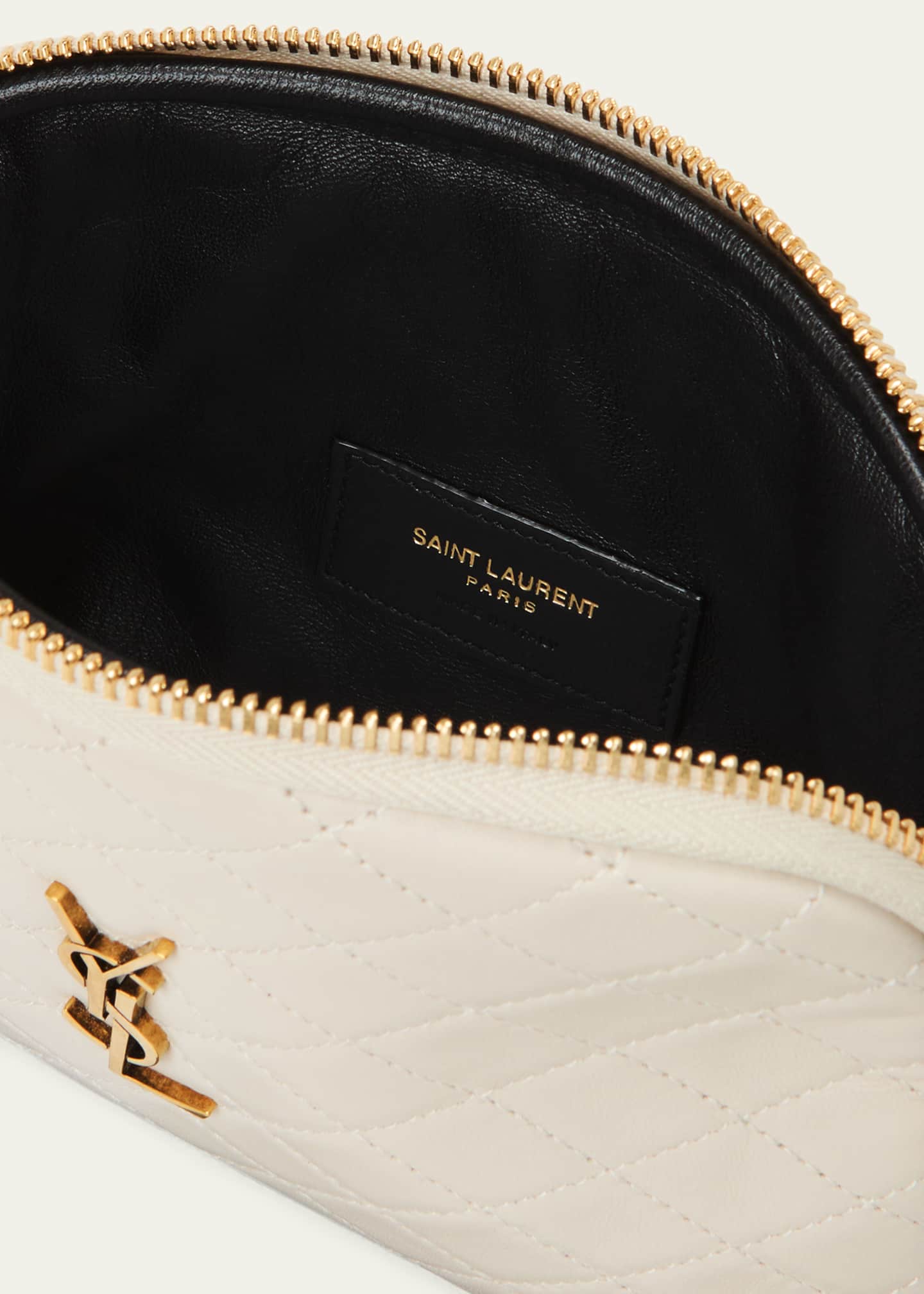 Saint Laurent Gaby Mini YSL Crossbody Bag in Quilted Leather - Bergdorf ...