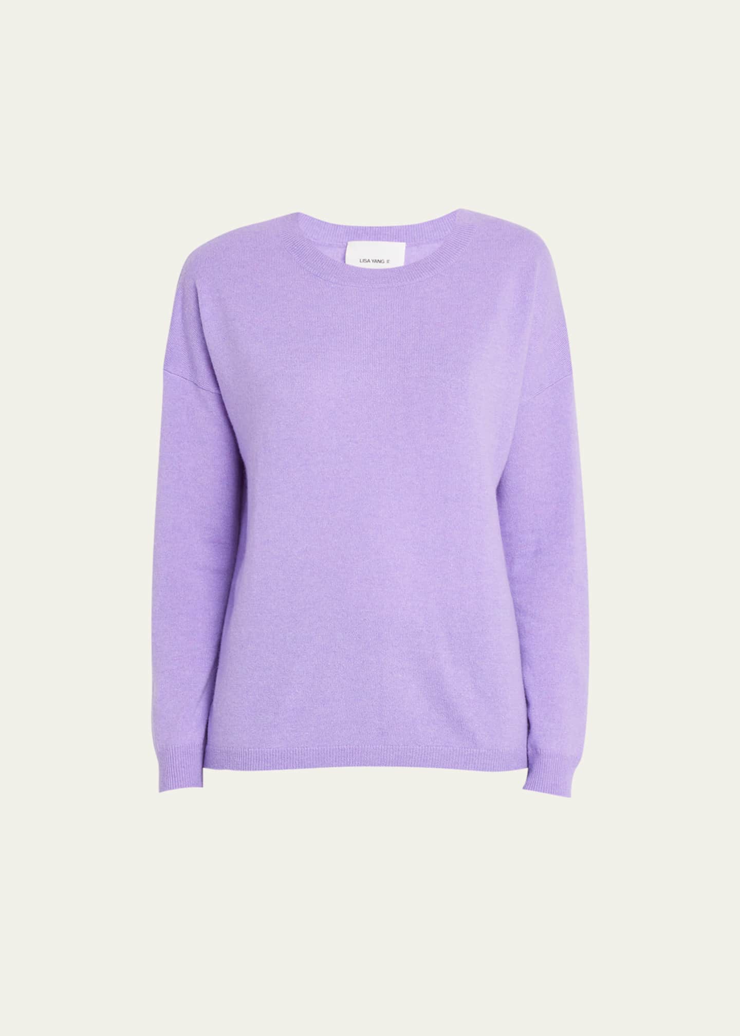 Lisa Yang Dea Cashmere Crewneck Drop-Shoulder Sweater - Bergdorf Goodman