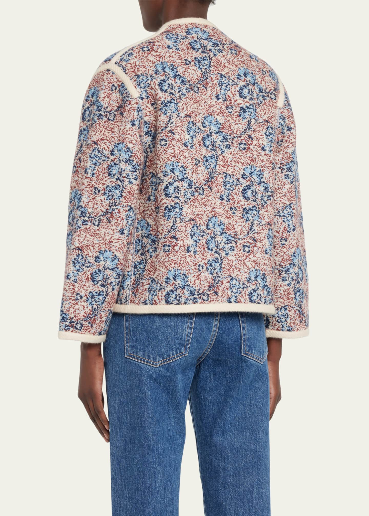 Loro Piana Lesa Floral Jacquard Cashmere Jacket - Bergdorf Goodman