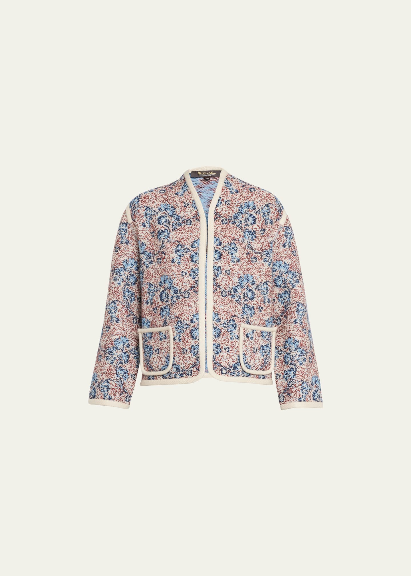 Loro Piana Lesa Floral Jacquard Cashmere Jacket - Bergdorf Goodman
