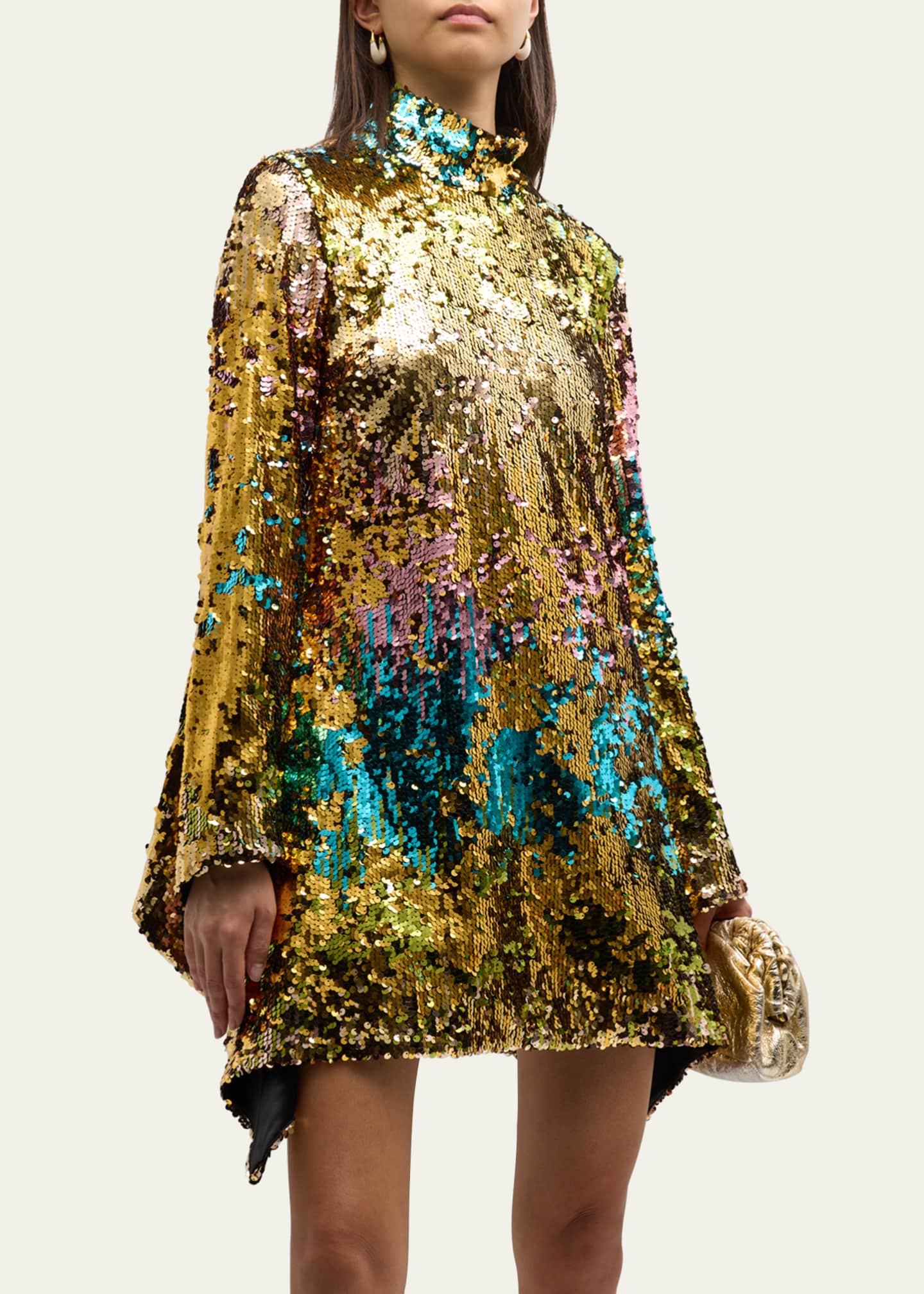 Halpern Multicolor Sequin Classic Mini Dress - Bergdorf Goodman