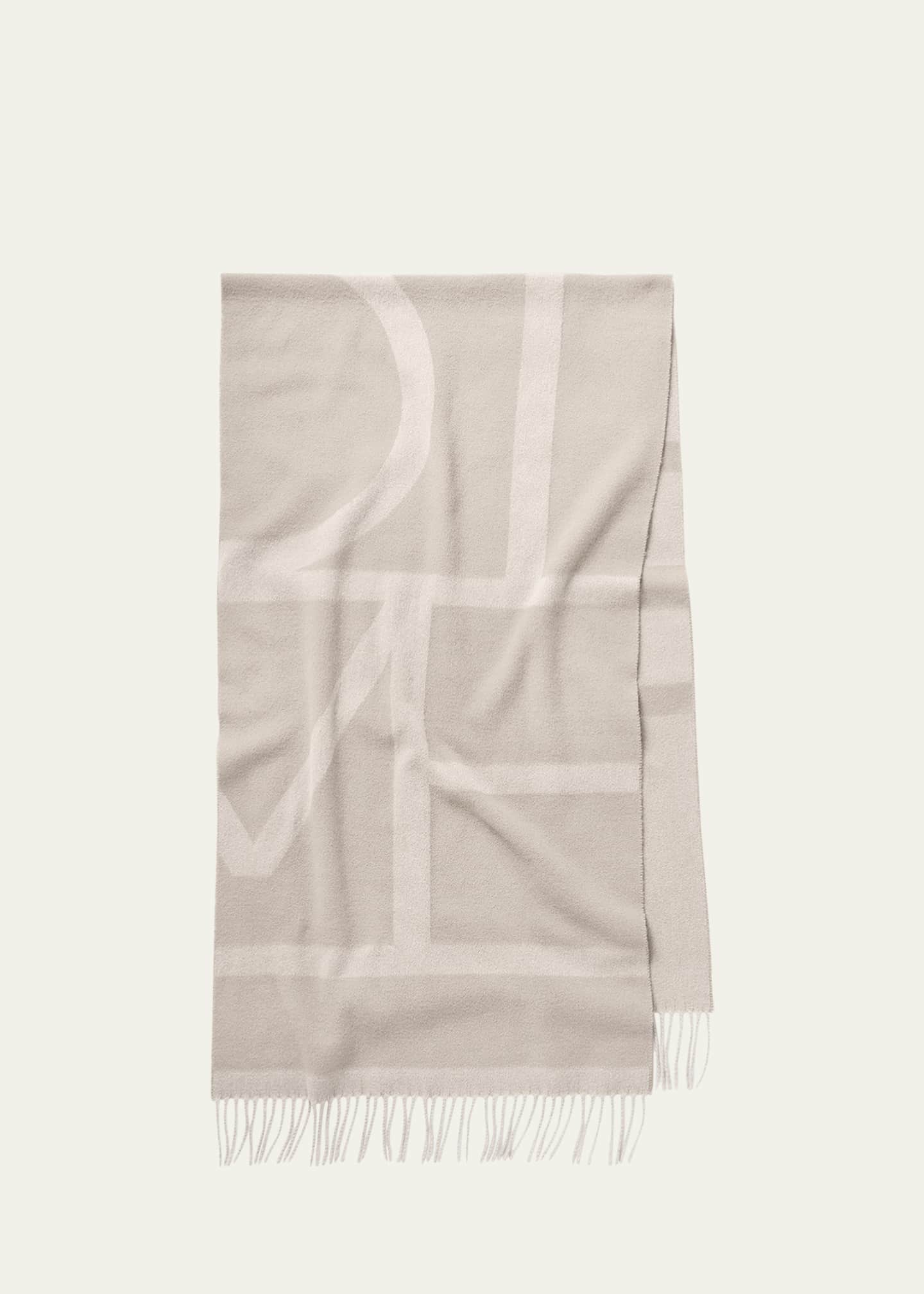 Toteme Jacquard Monogram Wool Scarf - Bergdorf Goodman