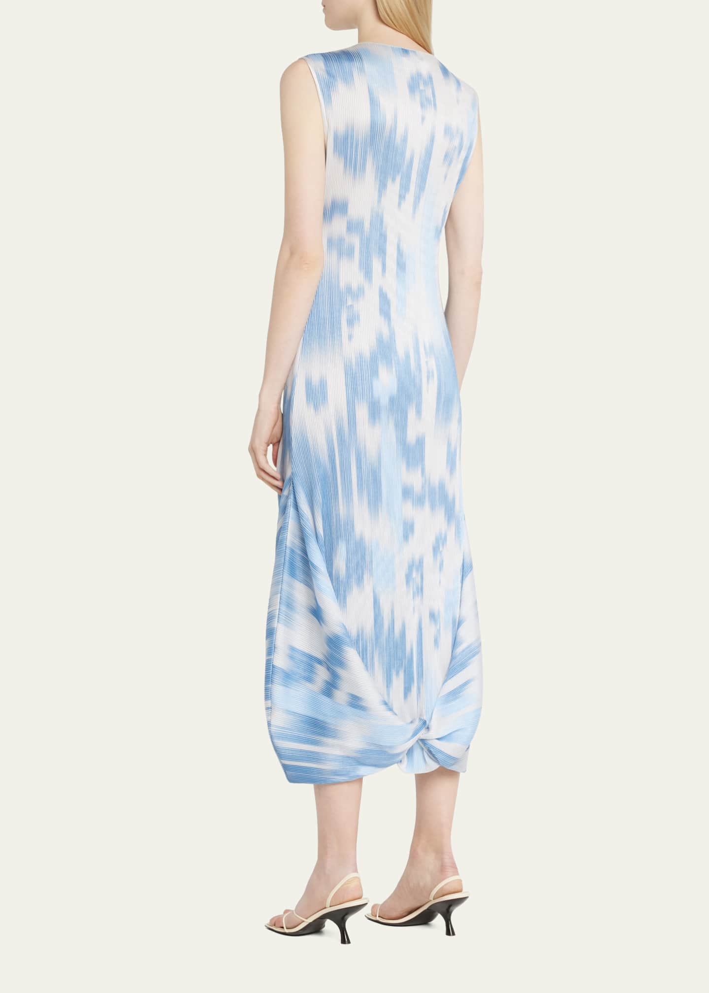 Giorgio Armani Abstract-Print Twisted-Hem Plisse Maxi Dress - Bergdorf ...