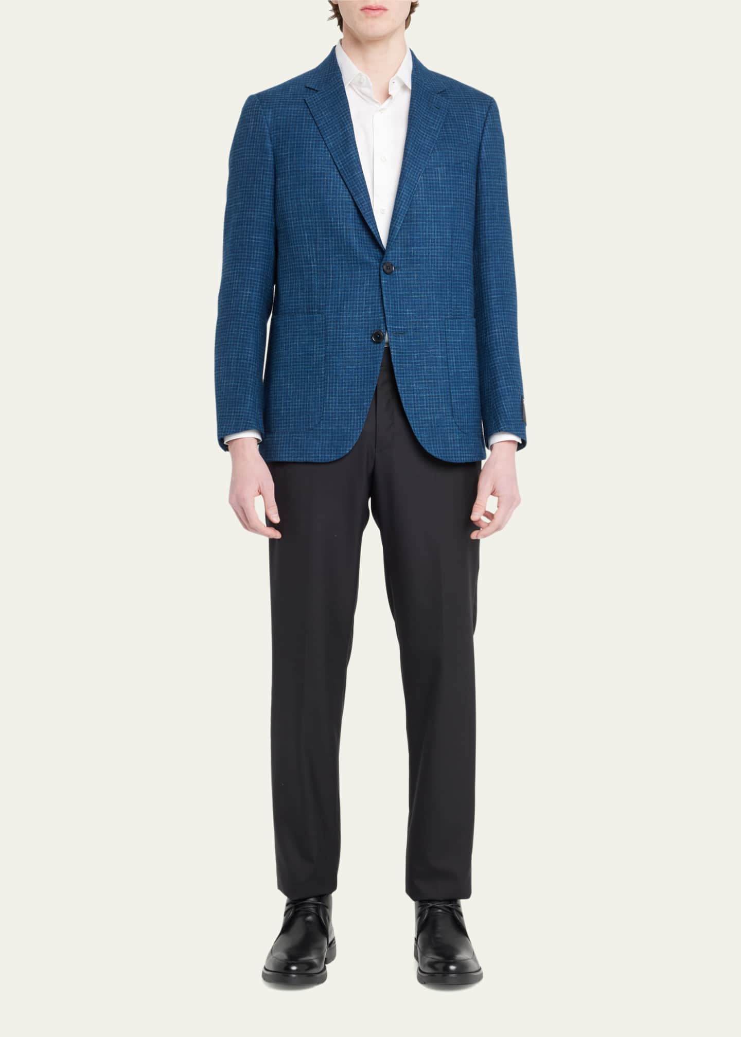 ZEGNA Men's Freeway Textured Check Crossover Sport Jacket - Bergdorf ...
